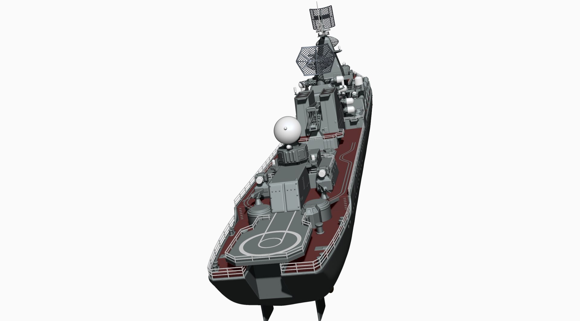 3D Warship Moskva For 3d Print - TurboSquid 2322602