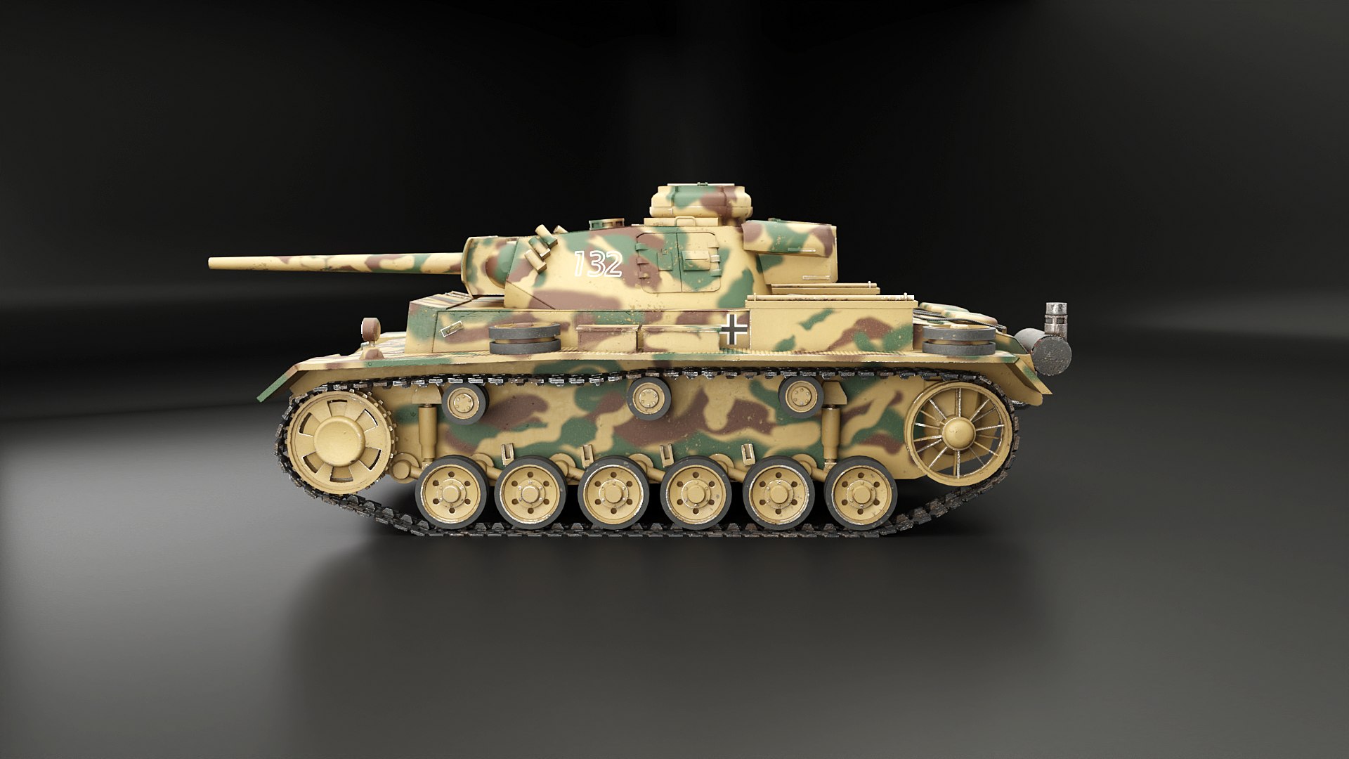 3D German Panzer III Ausf M WWII Tank Camo - TurboSquid 2178994