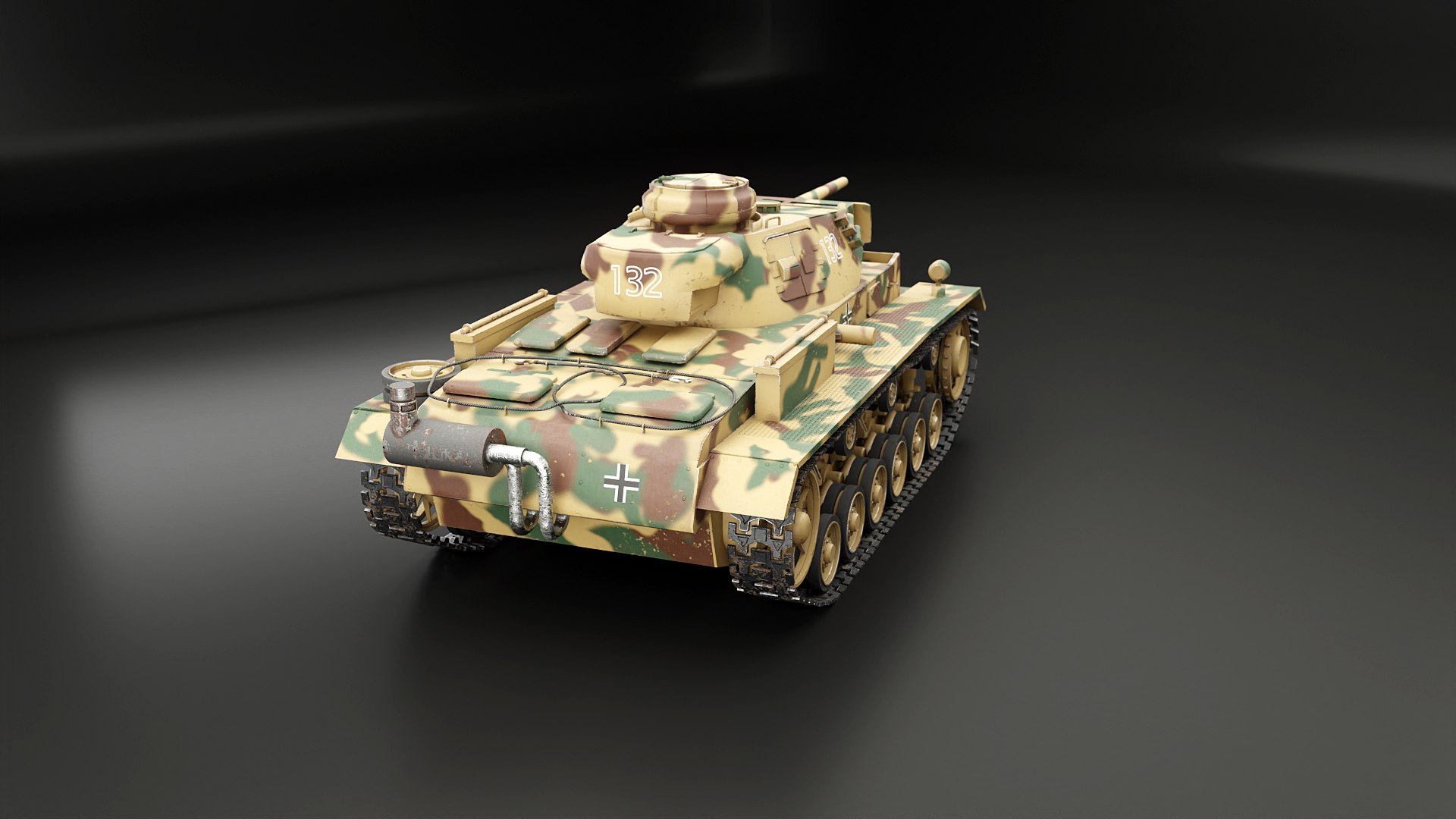 3D German Panzer III Ausf M WWII Tank Camo - TurboSquid 2178994