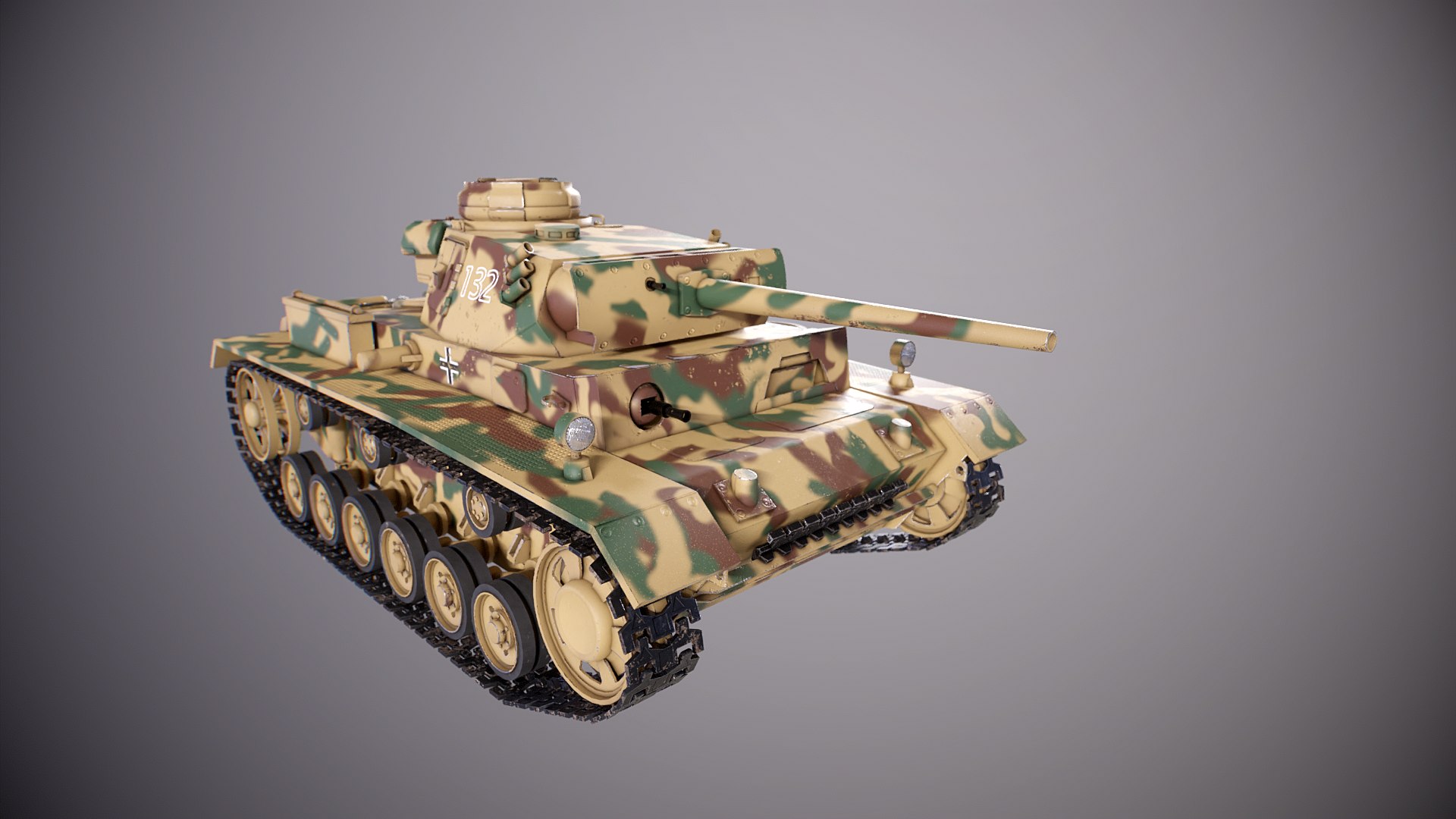 3D German Panzer III Ausf M WWII Tank Camo - TurboSquid 2178994