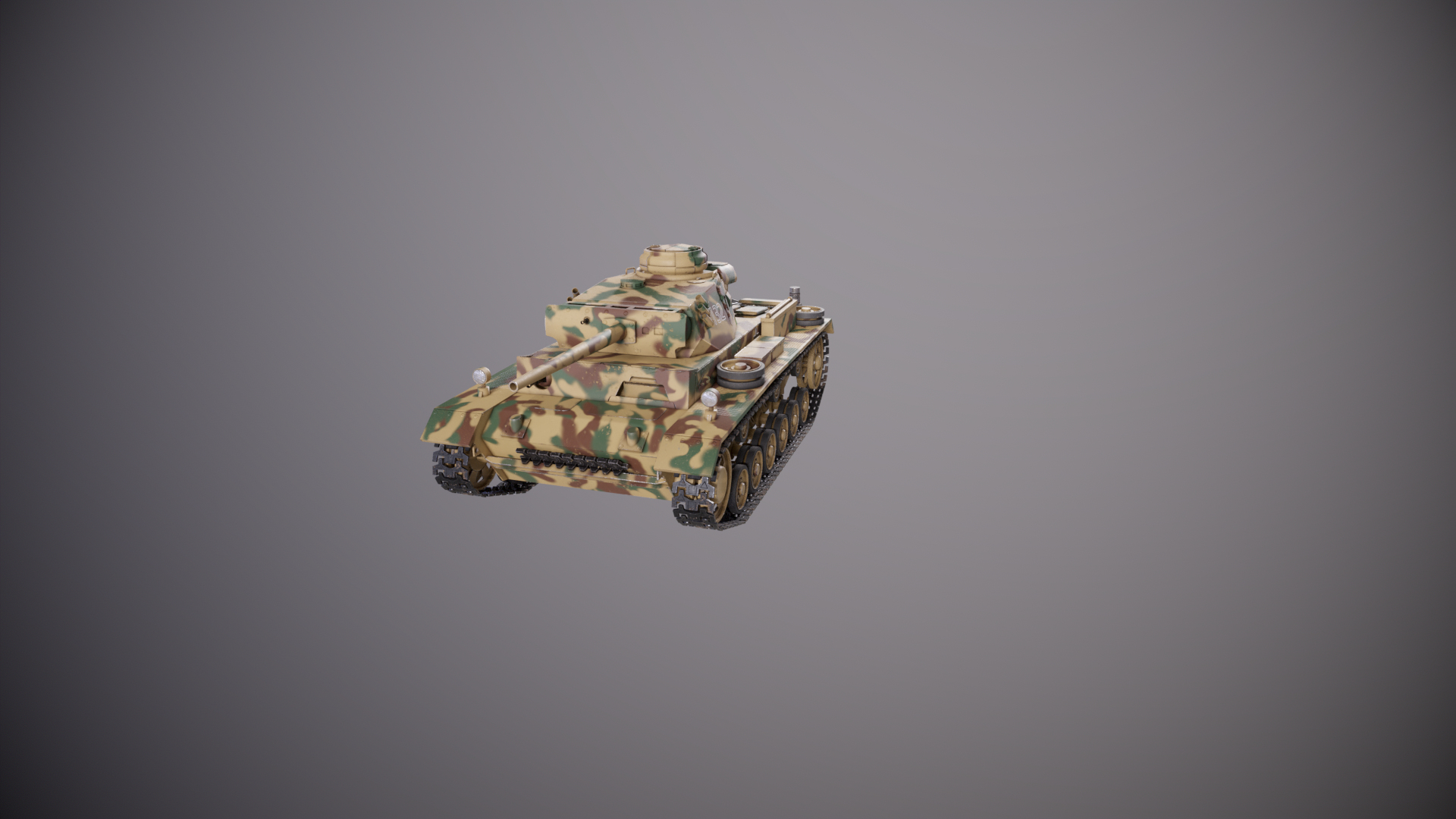 3D German Panzer III Ausf M WWII Tank Camo - TurboSquid 2178994
