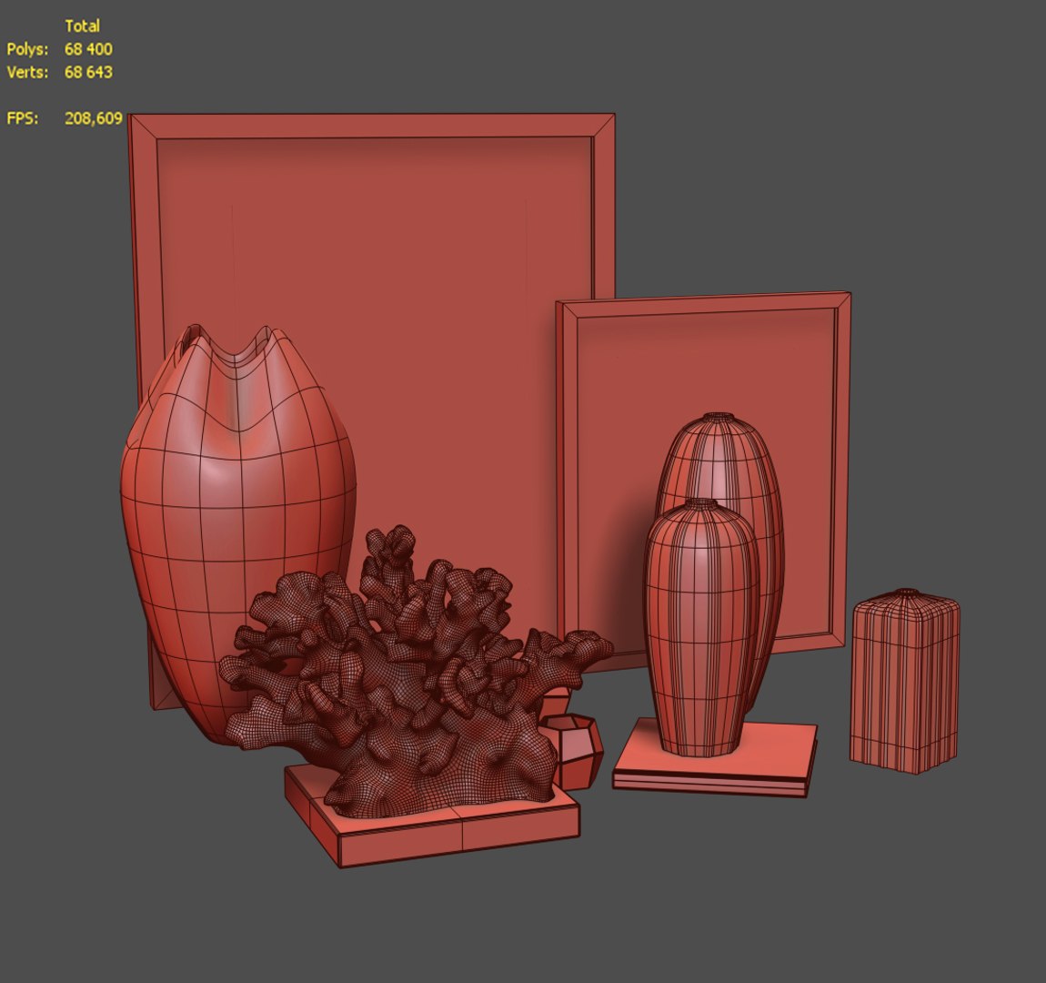 3d Model Decoration Set