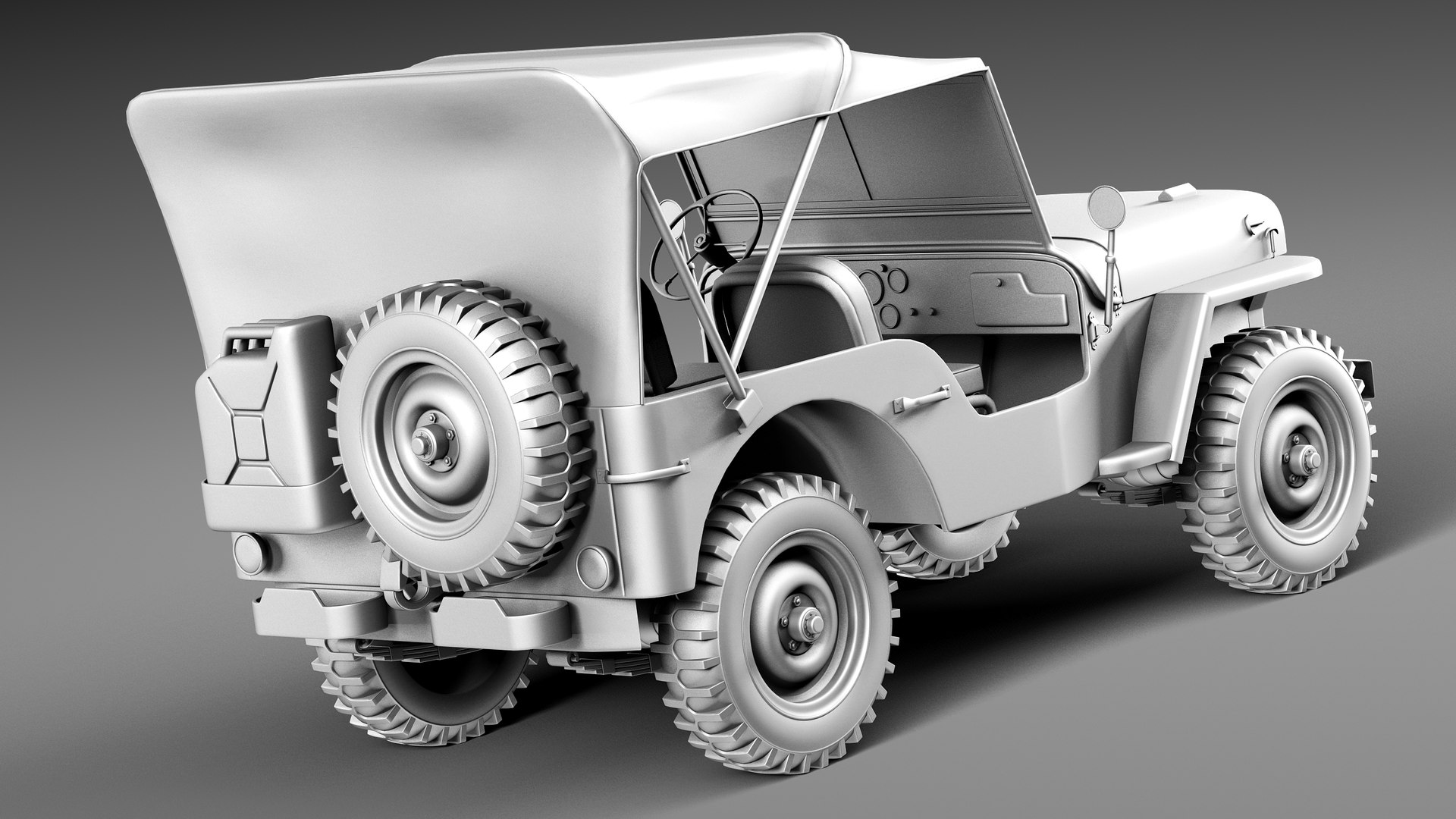 3d Model Jeep Willys