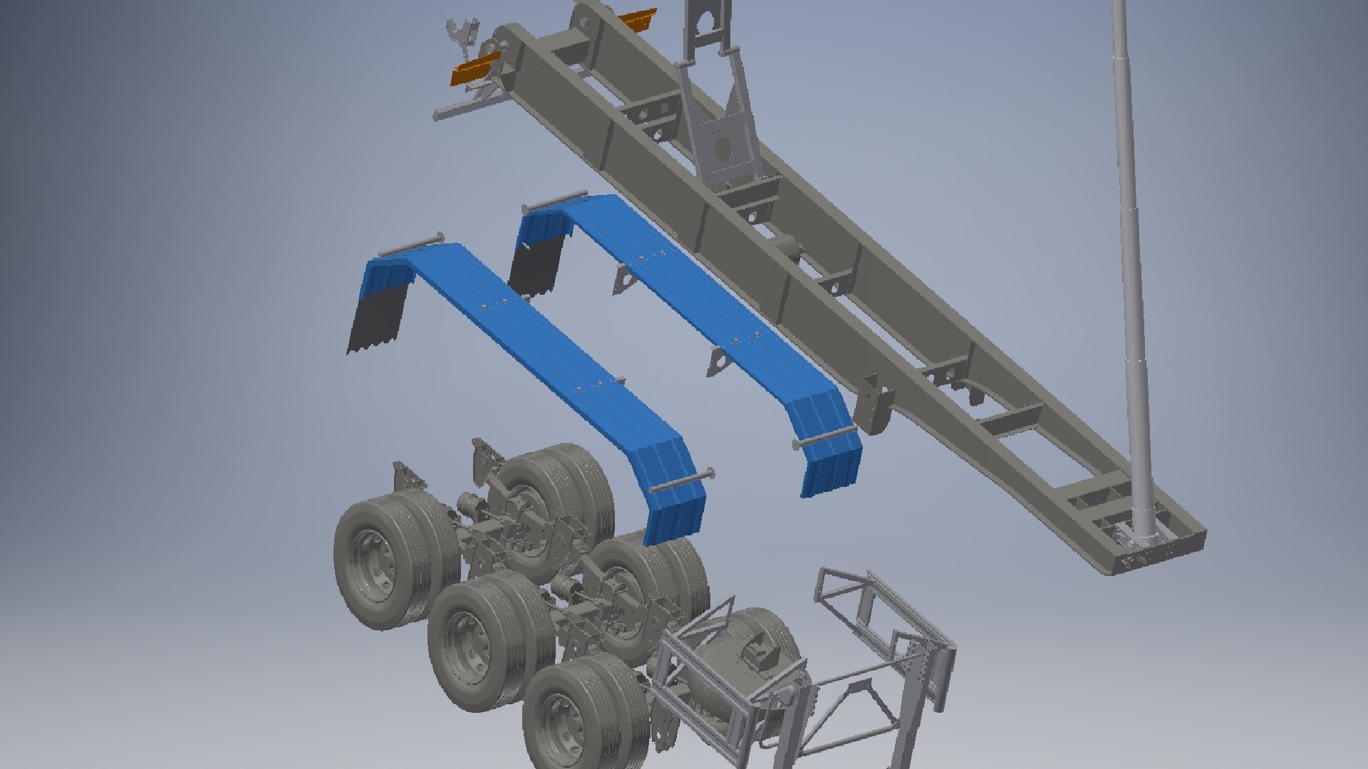 Dumping Semi Trailer Assembly 3D Model - TurboSquid 2226381