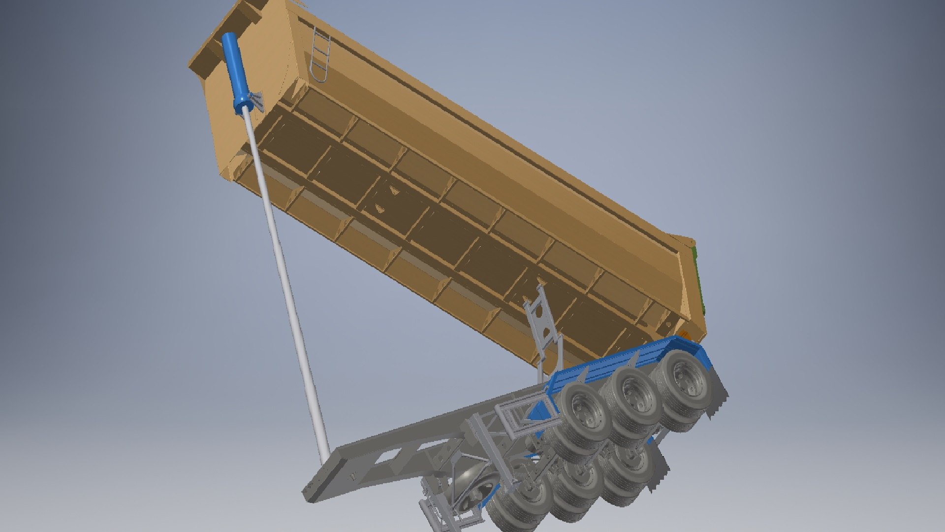 Dumping Semi Trailer Assembly 3D Model - TurboSquid 2226381