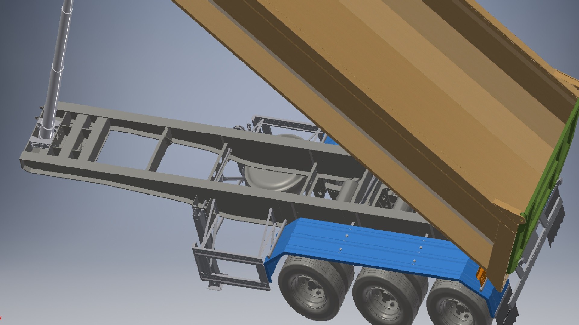 Dumping Semi Trailer Assembly 3D Model - TurboSquid 2226381