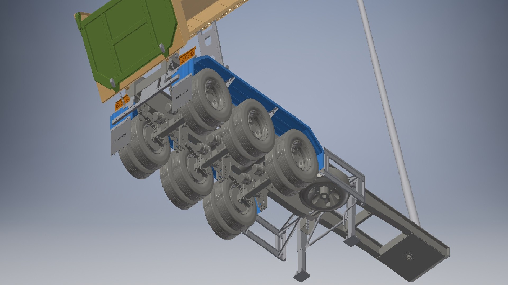 Dumping Semi Trailer Assembly 3D Model - TurboSquid 2226381