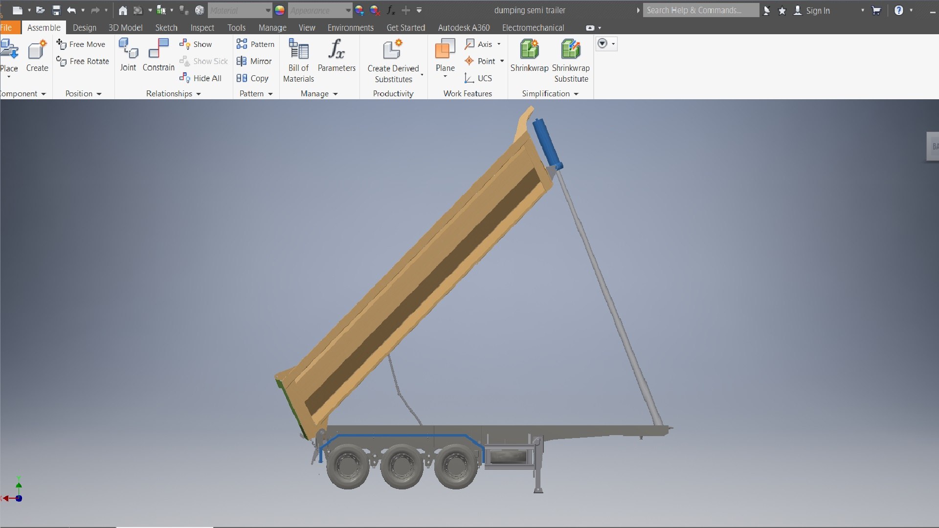 Dumping Semi Trailer Assembly 3D Model - TurboSquid 2226381