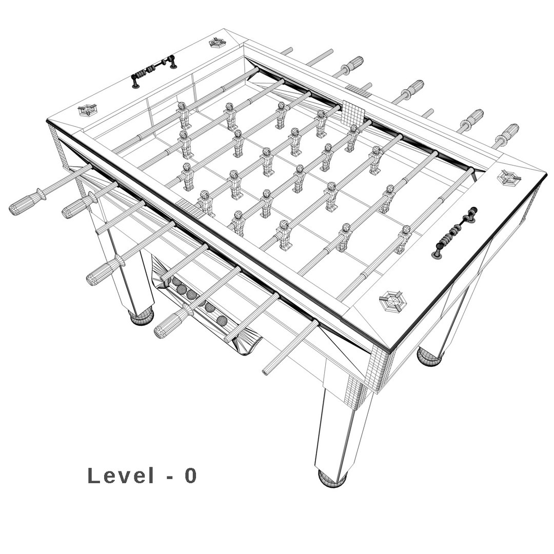 3d model football table