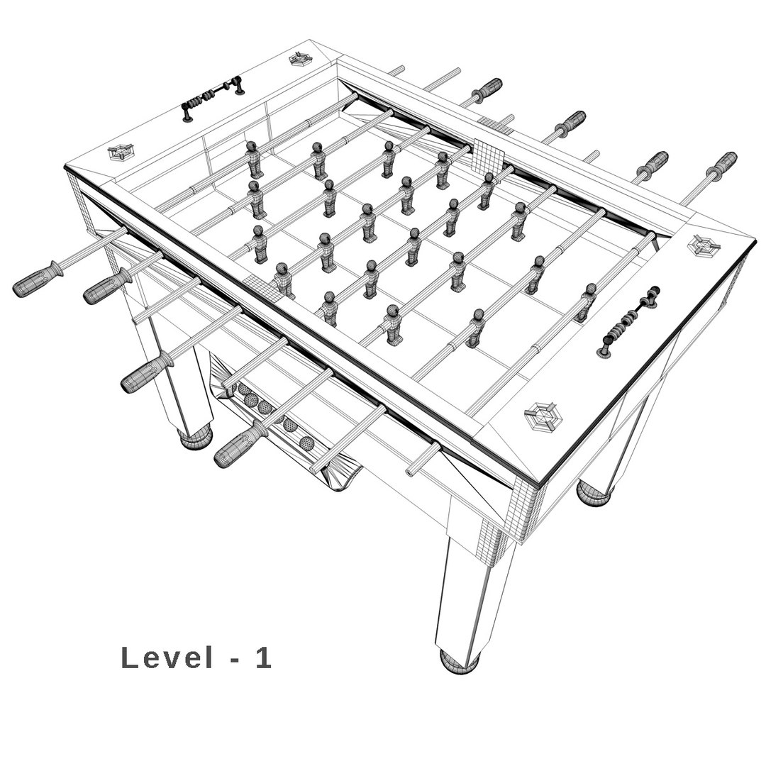 3d model football table