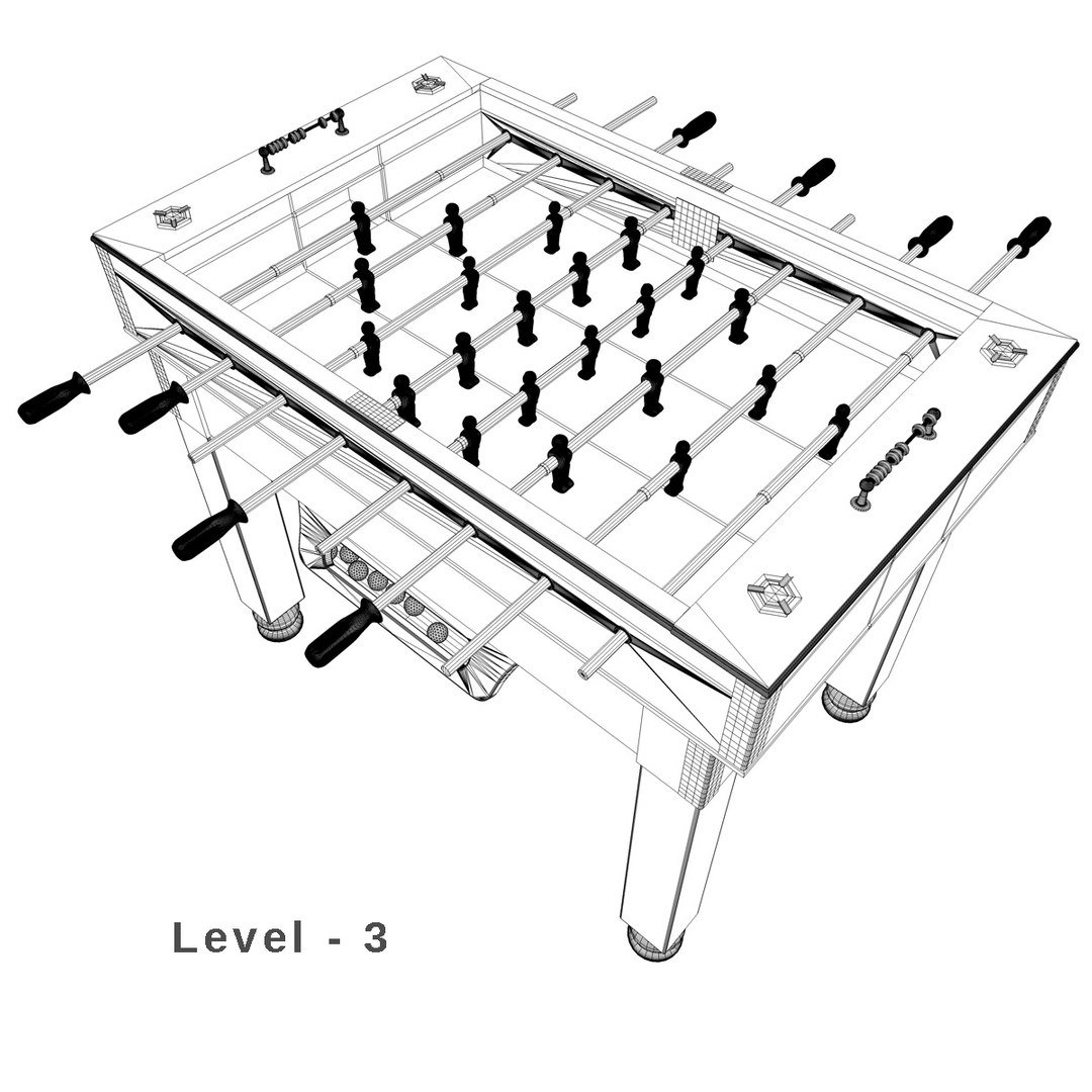 3d model football table