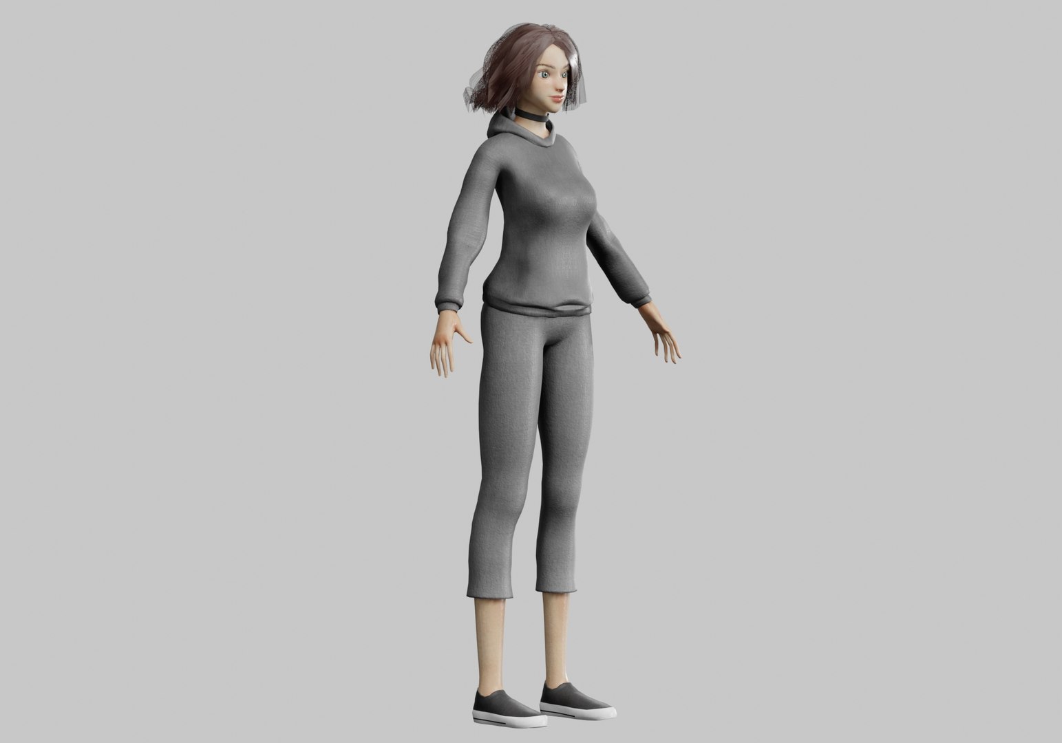 Cute Cool Woman V31818 3D Model - TurboSquid 2278299