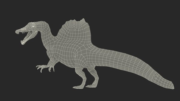 3D модель Спинозавр Динозавр Желтый Рев Поза - TurboSquid 2267073