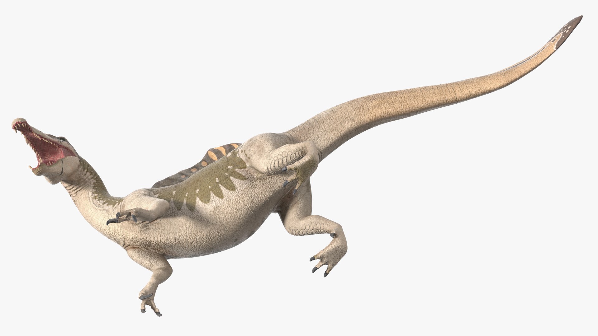 3D Spinosaurus Dinosaur Yellow Roaring Pose Model - TurboSquid 2267073