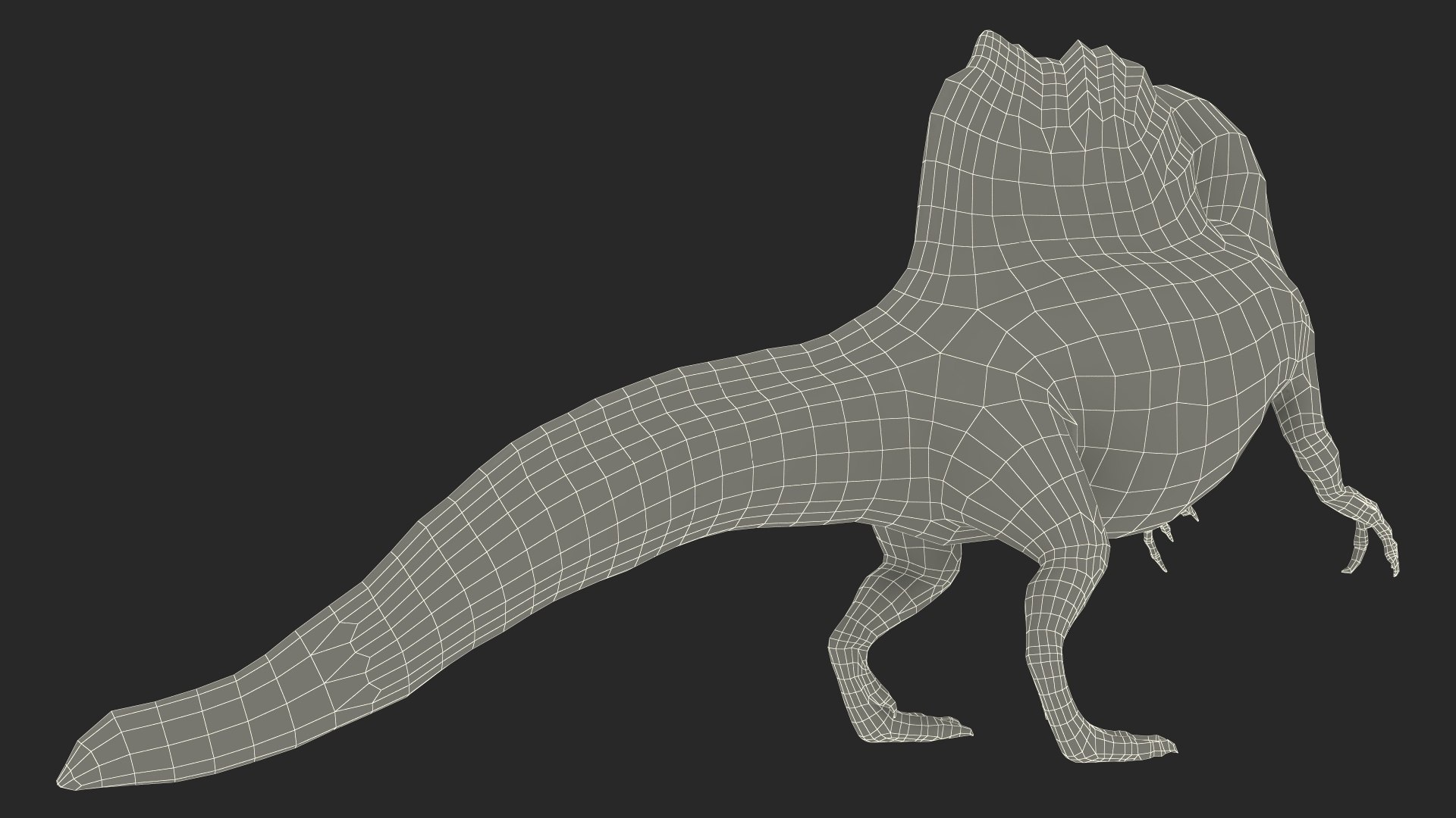 3D Spinosaurus Dinosaur Yellow Roaring Pose Model - TurboSquid 2267073