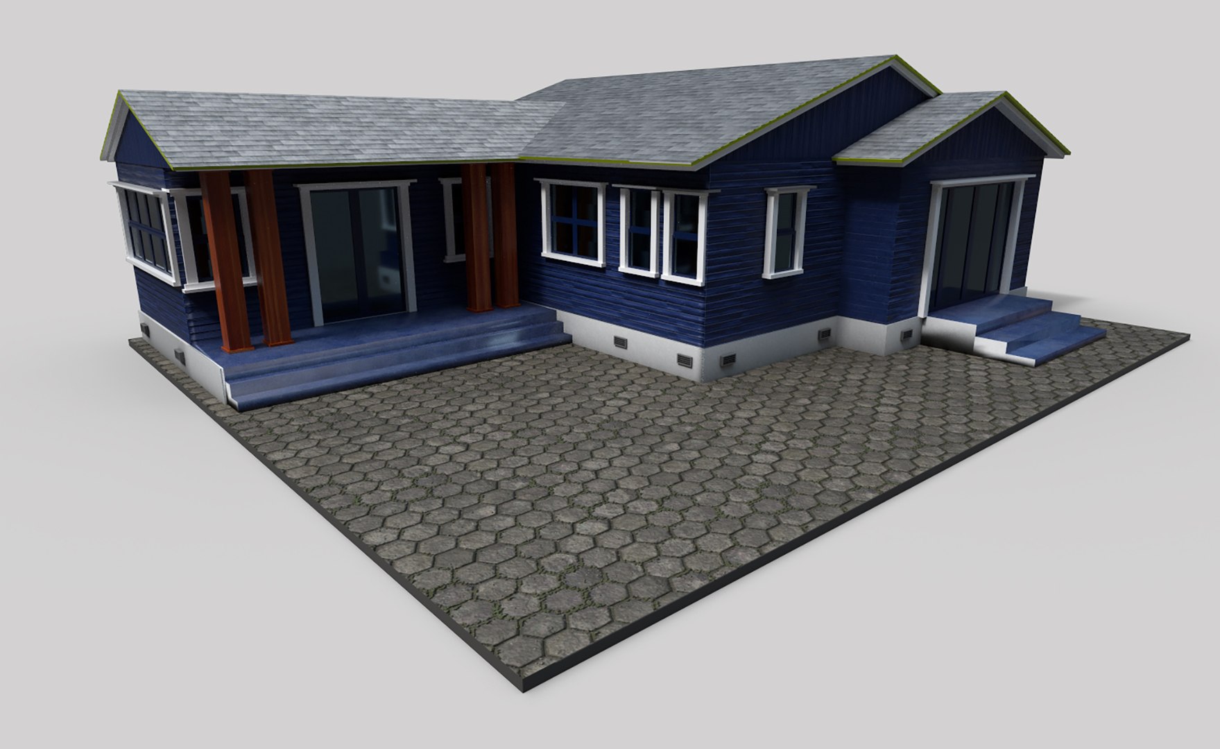 Low-poly House 3D Model 3D model - TurboSquid 1900287