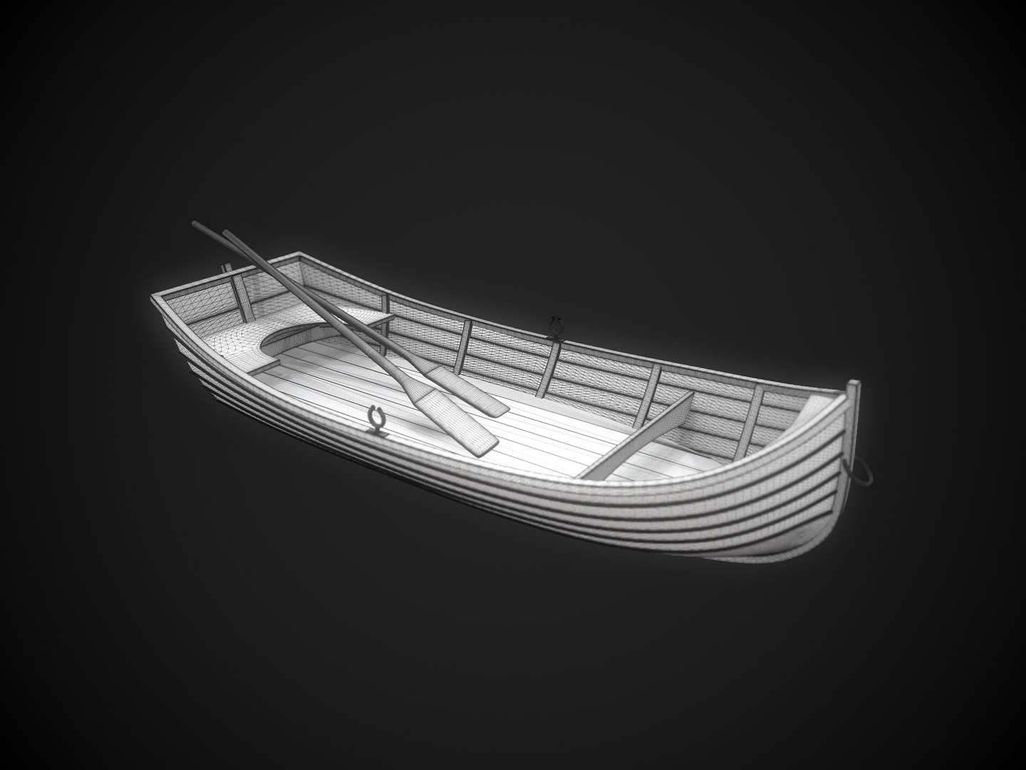Row boat 3D model - TurboSquid 1548656