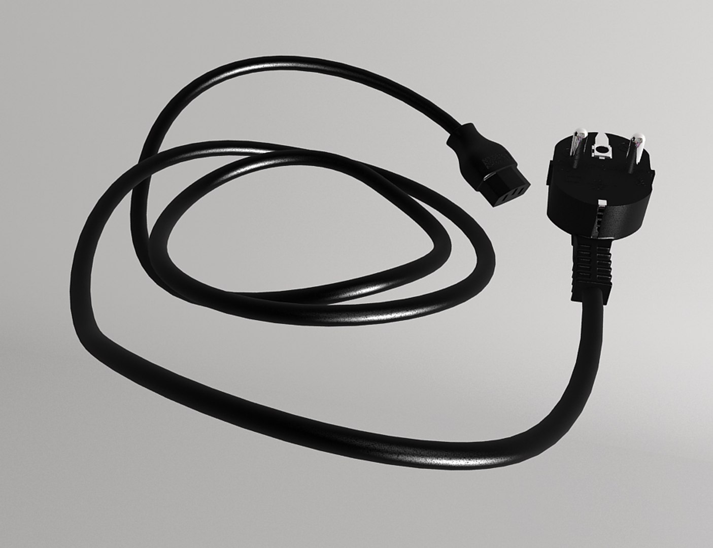Power Cord Cable Plug 3d Model