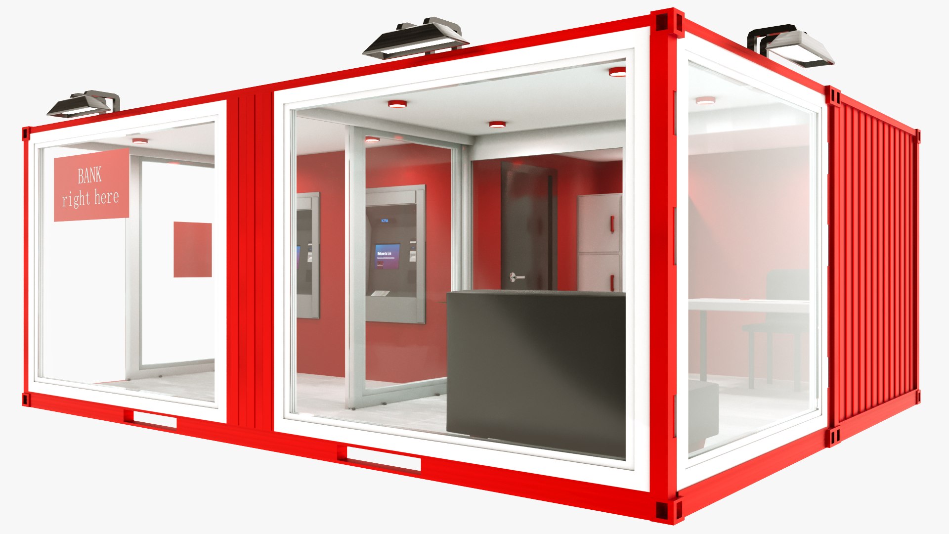 Container Bank 3D - TurboSquid 1503709