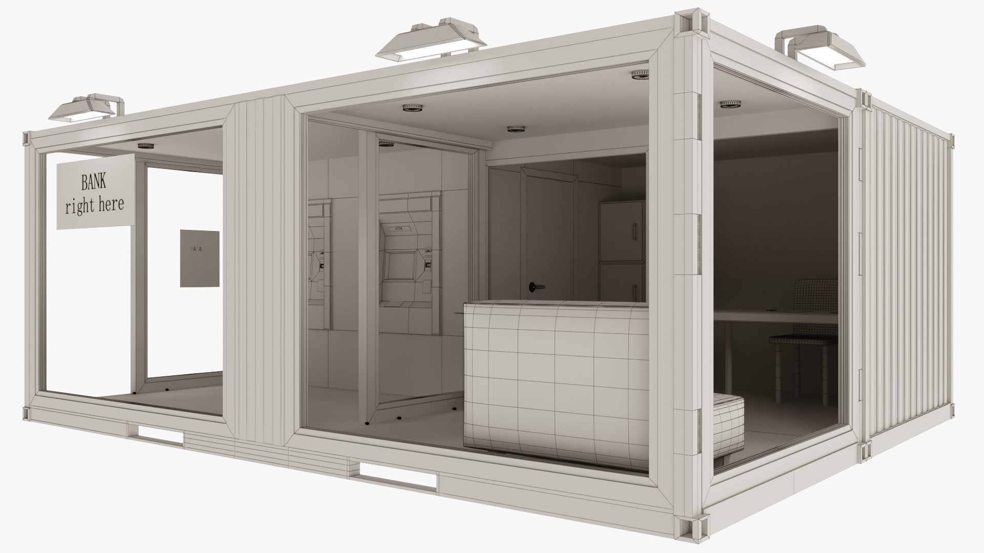 Container Bank 3D - TurboSquid 1503709