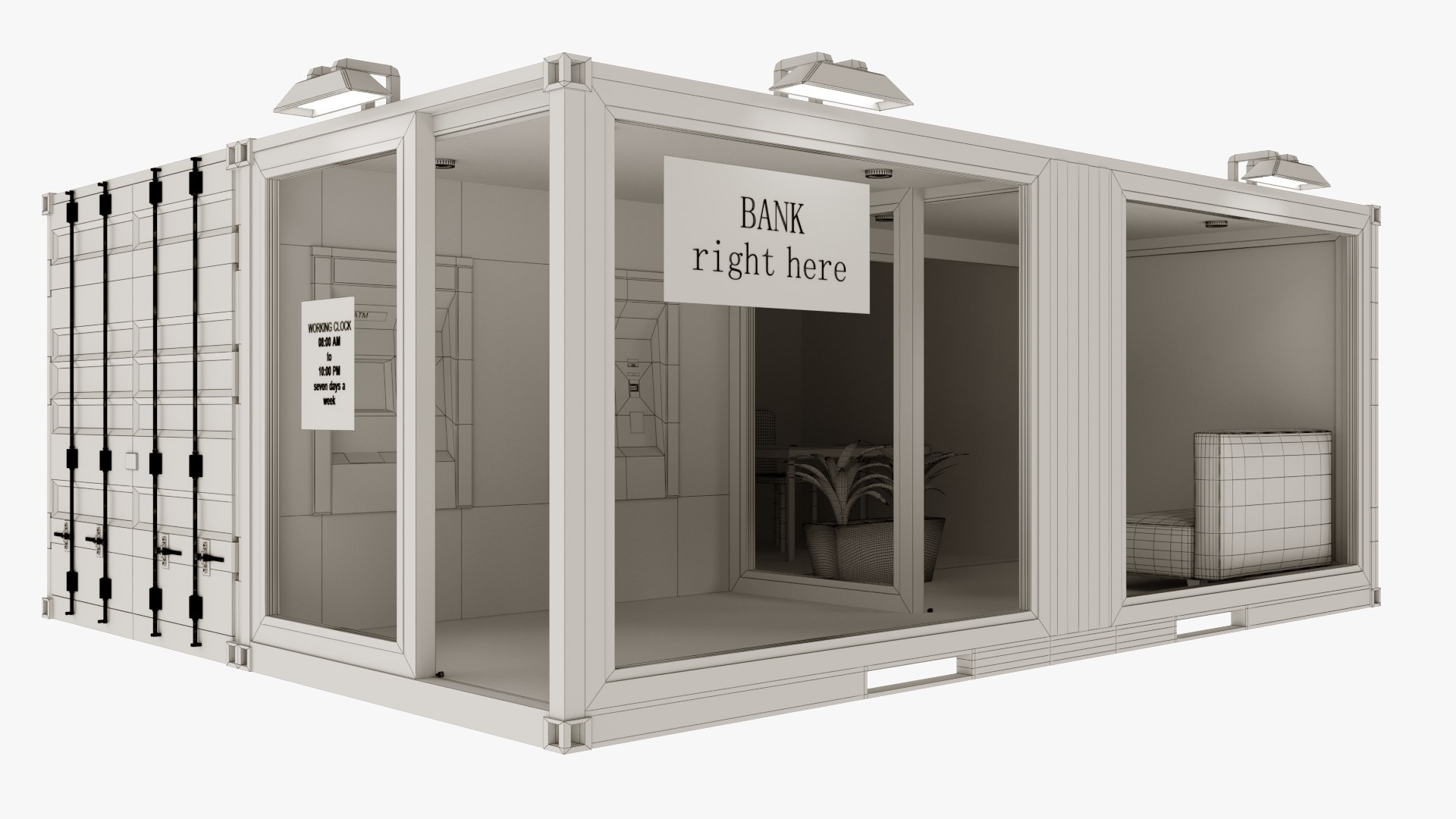 Container Bank 3D - TurboSquid 1503709