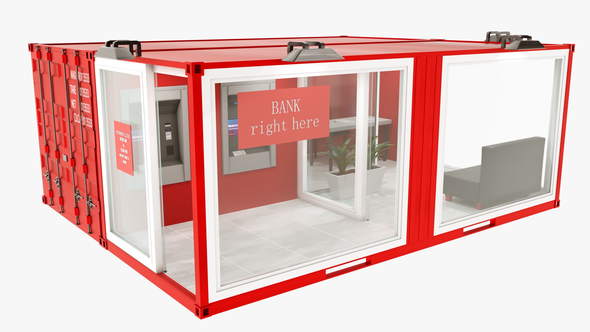 Container Bank 3D - TurboSquid 1503709