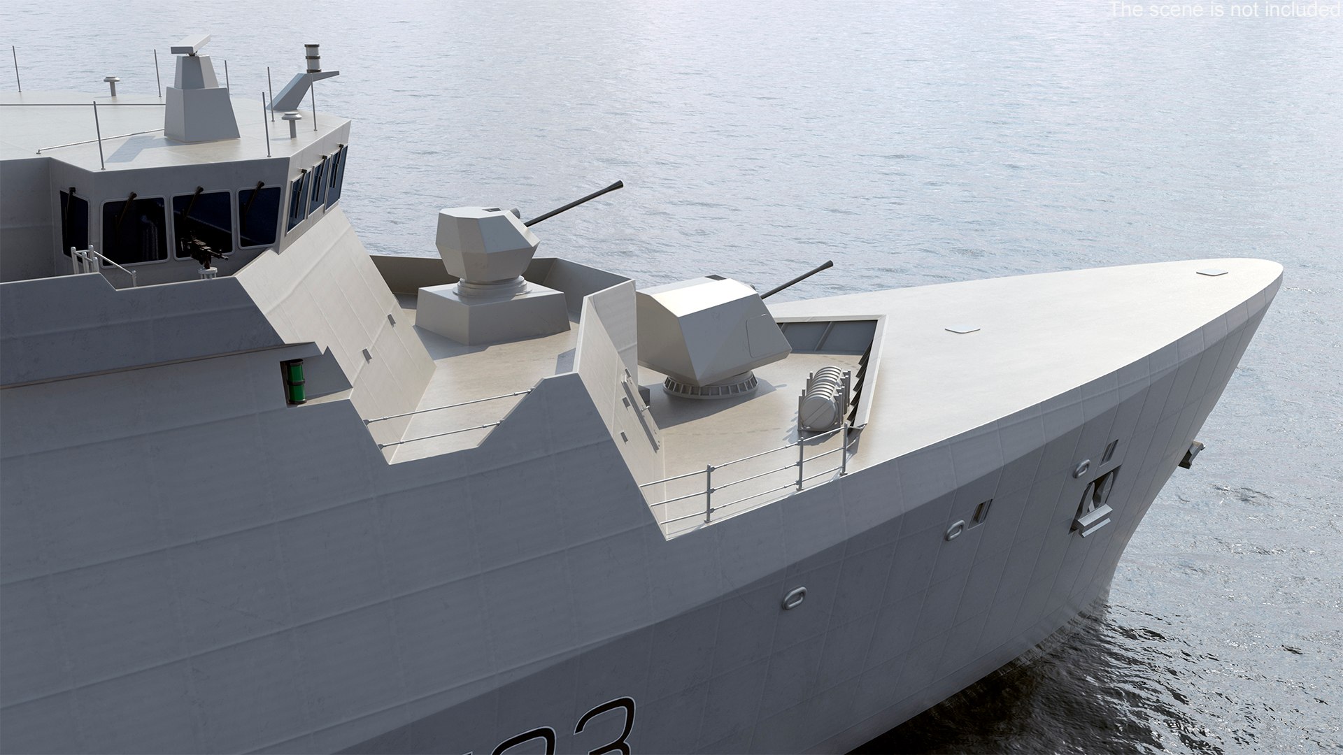3D Frigate Type 31 With Military Helicopter - TurboSquid 2315031