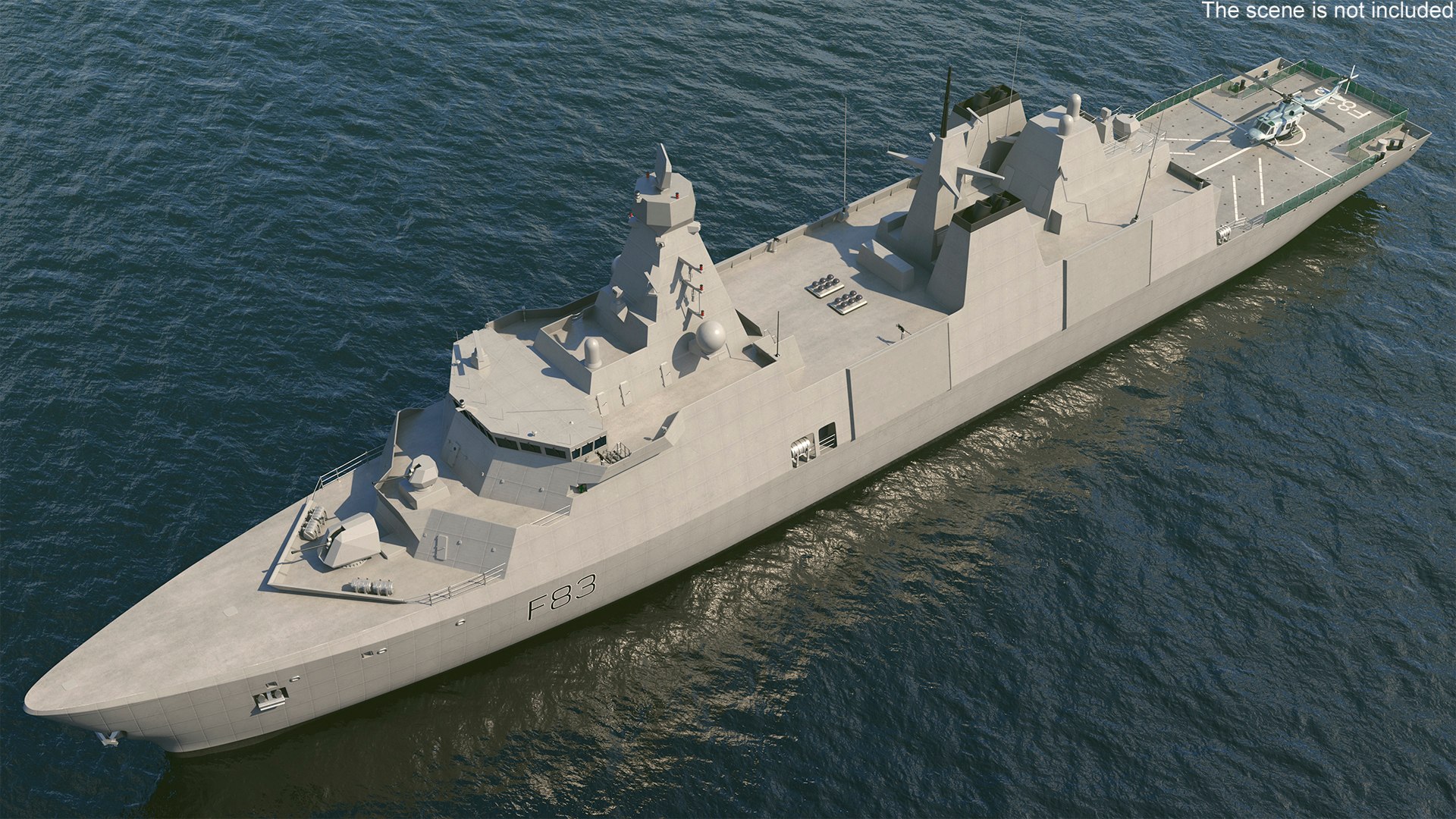 3D Frigate Type 31 With Military Helicopter - TurboSquid 2315031