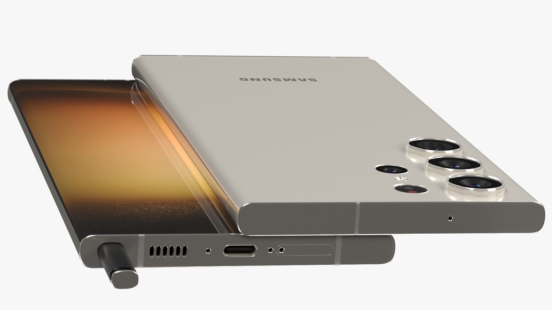 3D Samsung Galaxy S23 Ultra Cream - TurboSquid 2026217