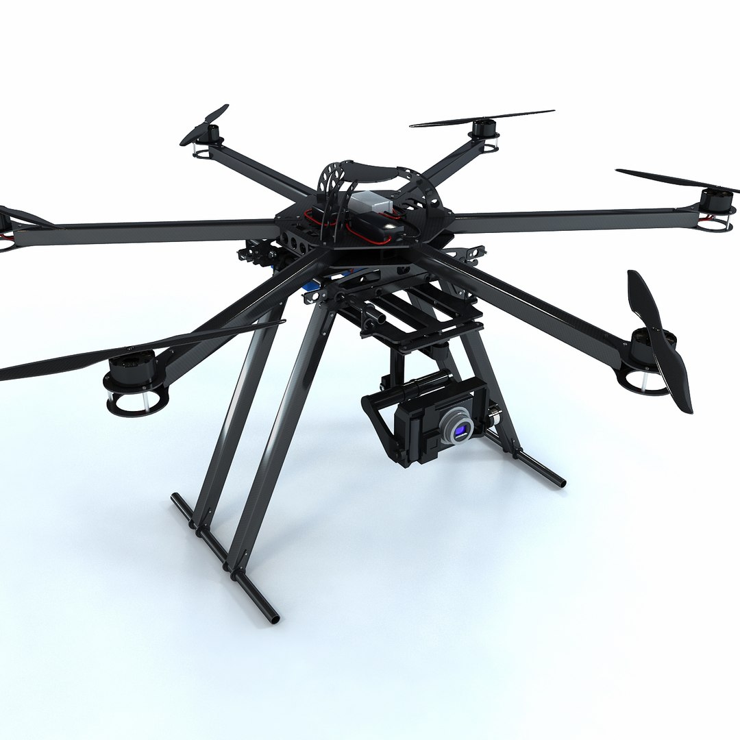 3d Model Hexacopter Drone