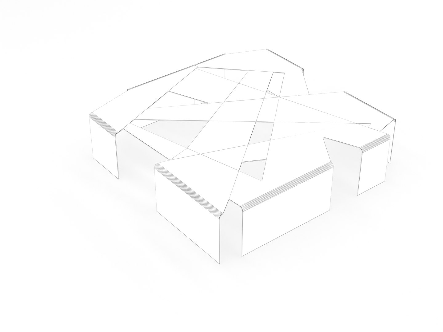 Table Intersection Model - TurboSquid 1529800