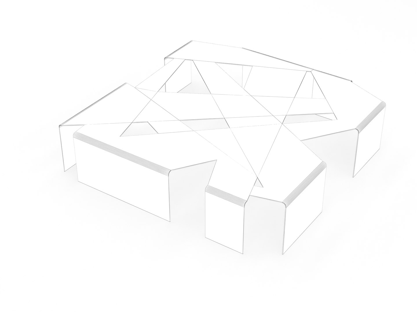 Table Intersection Model - TurboSquid 1529800