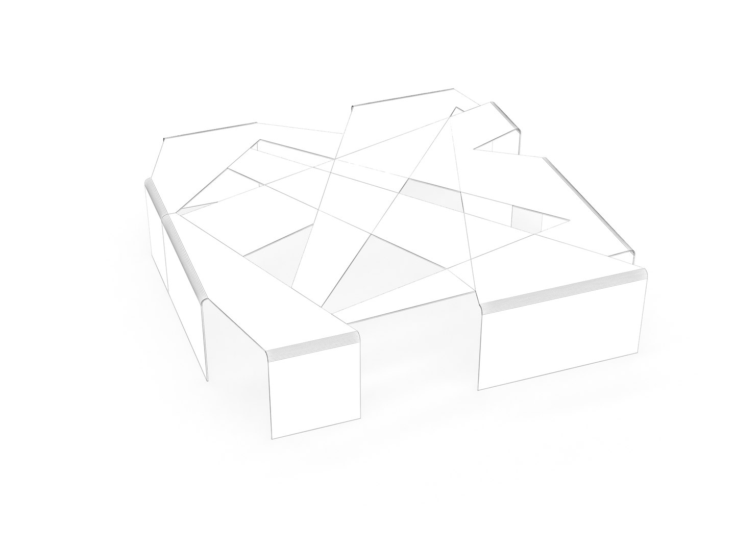 Table Intersection Model - TurboSquid 1529800