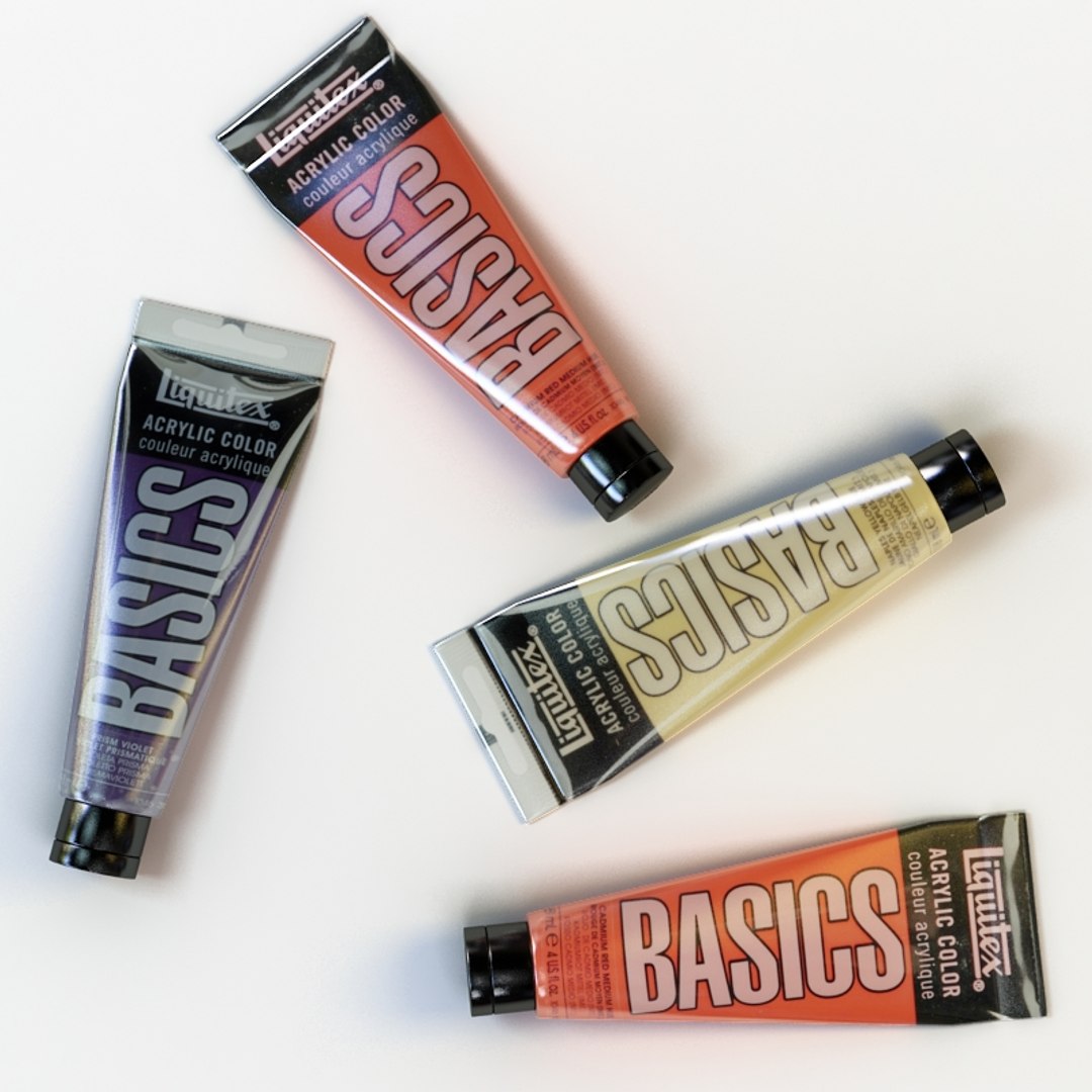 3d Acrylic Colors Model