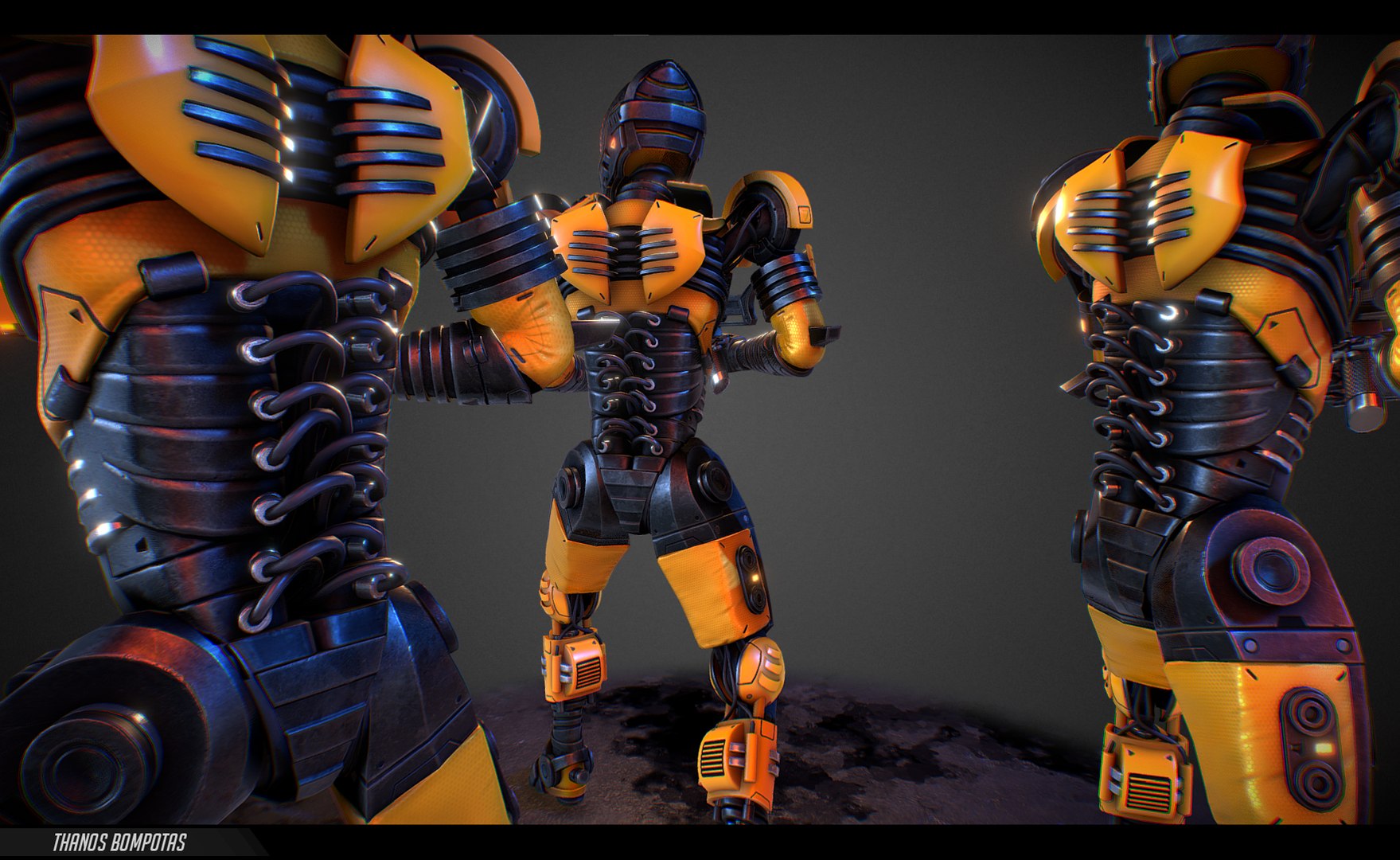 3D Model Weaponized Autonomous Sentinel Police - 22 - TurboSquid 2111181