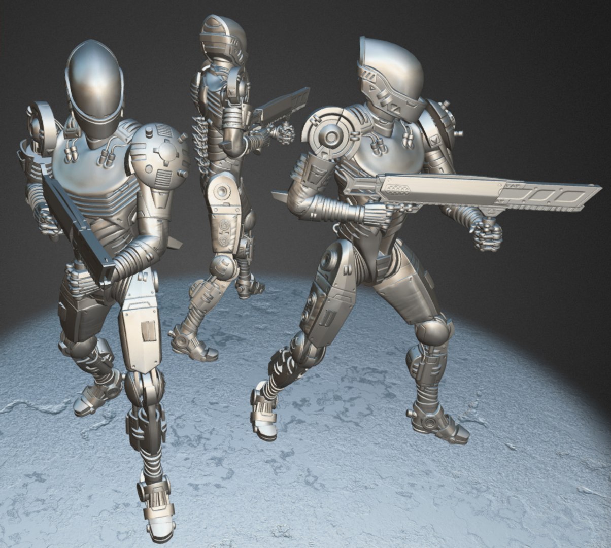 3D Model Weaponized Autonomous Sentinel Police - 22 - TurboSquid 2111181