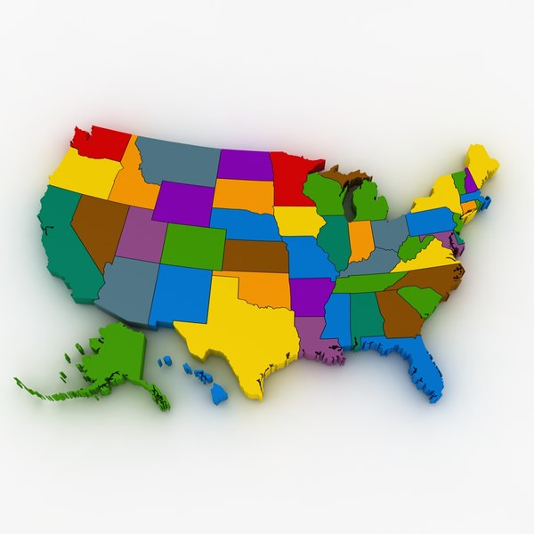 United States Map 3D Models for Download | TurboSquid