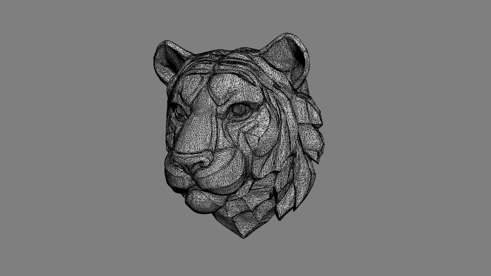 3D Tiger Head print model - TurboSquid 1828220