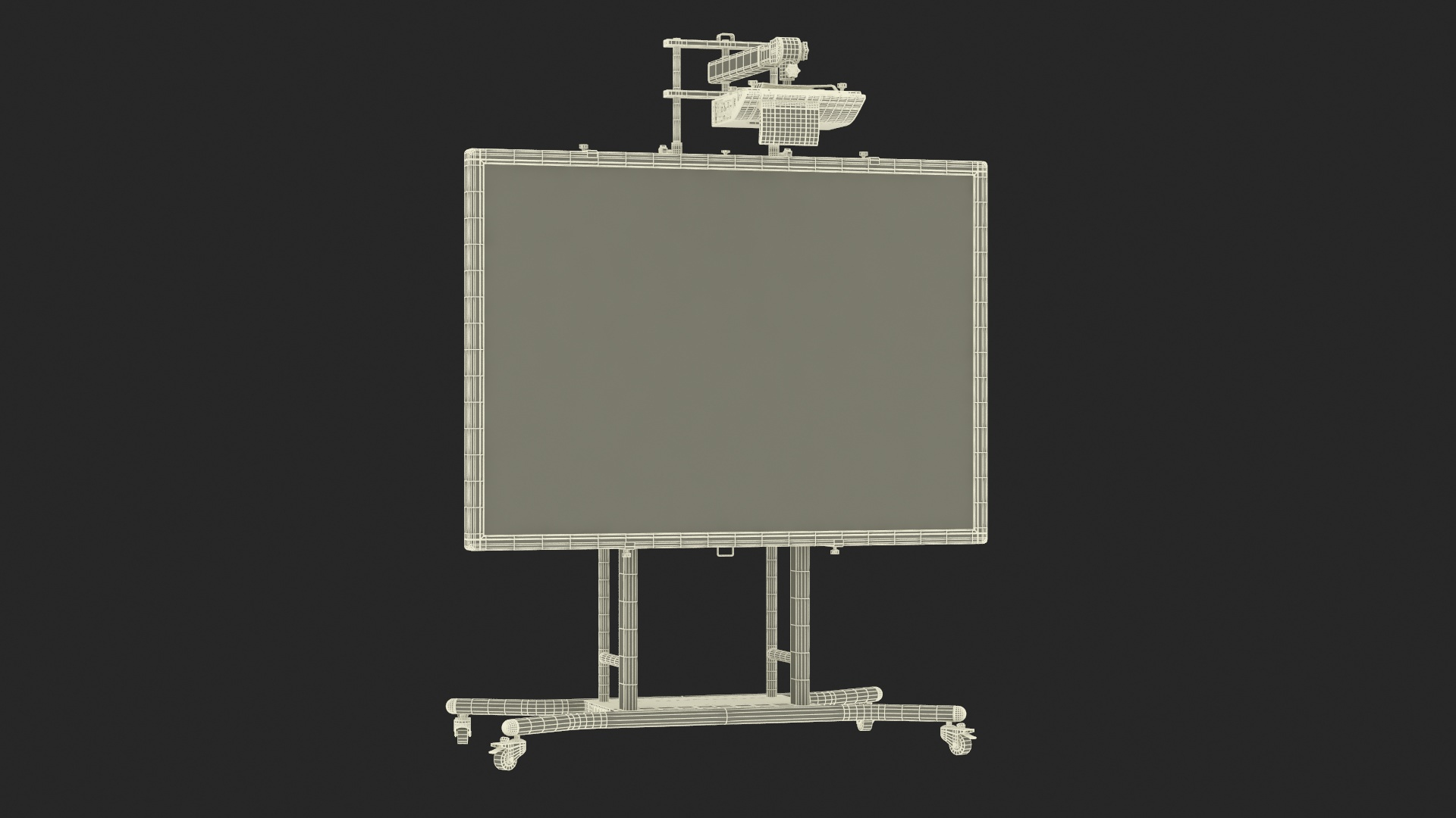 Interactive Whiteboard With Projector 3D Model - TurboSquid 2287192