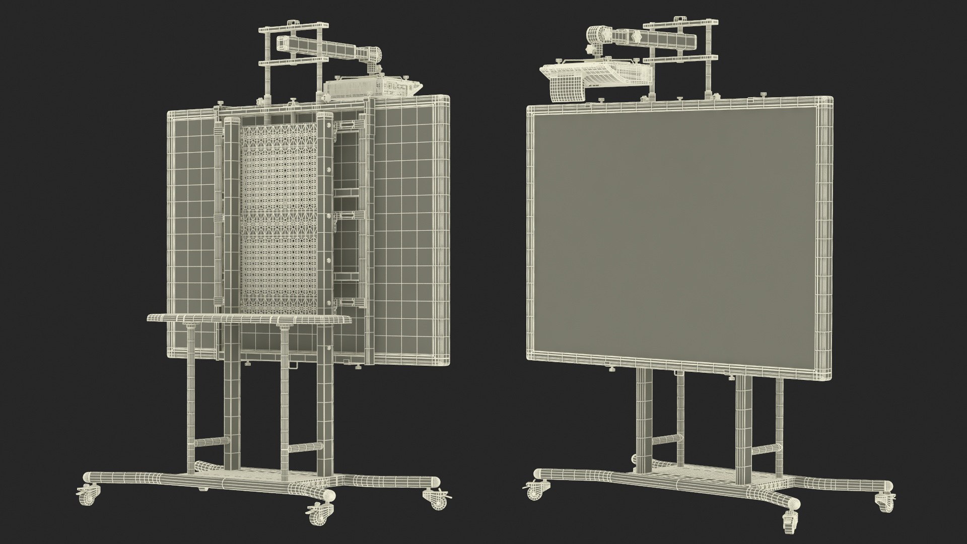 Interactive Whiteboard With Projector 3D Model - TurboSquid 2287192