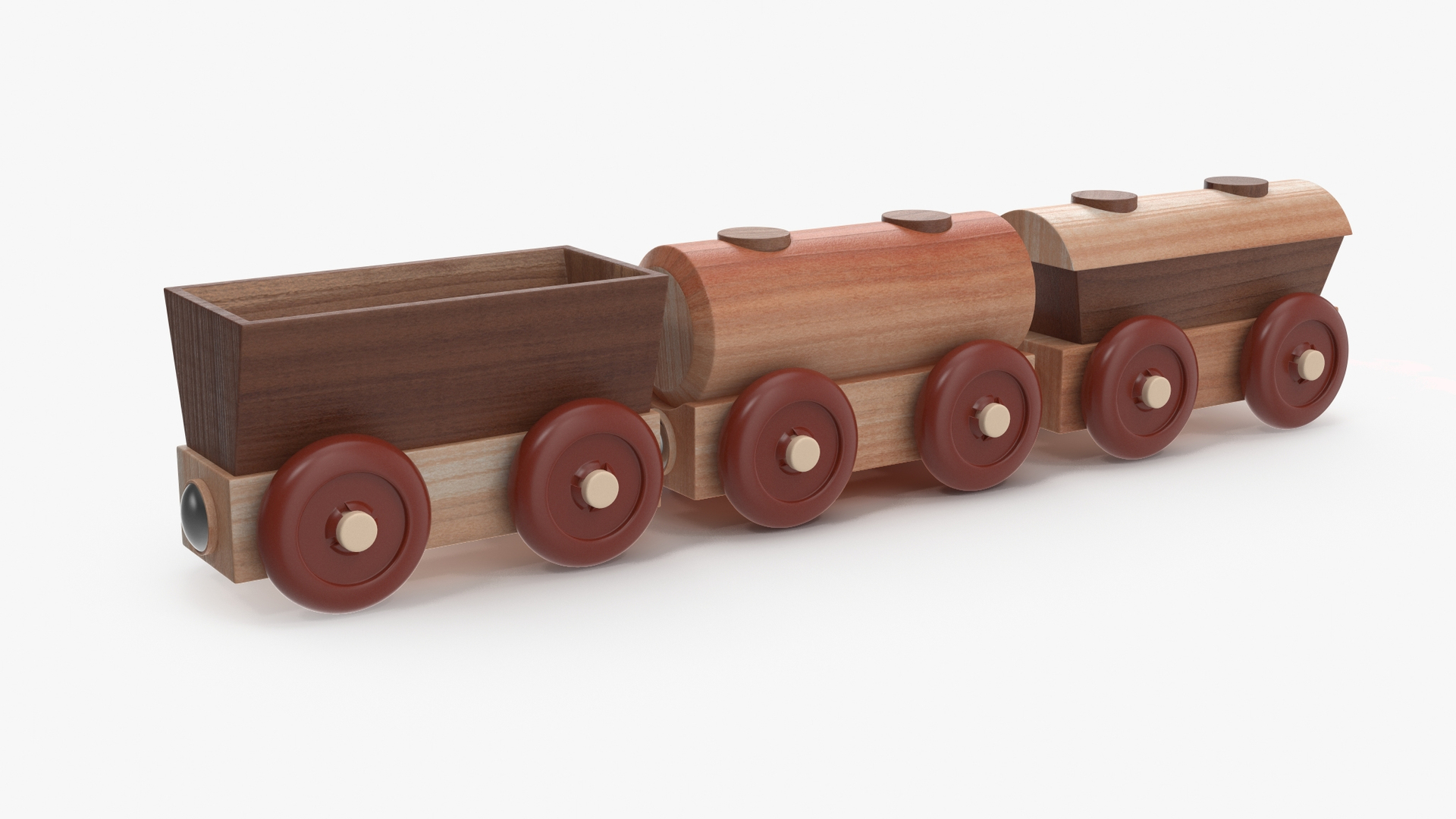Wooden Toy Railway Wagons 3D Model 3D model - TurboSquid 1724500