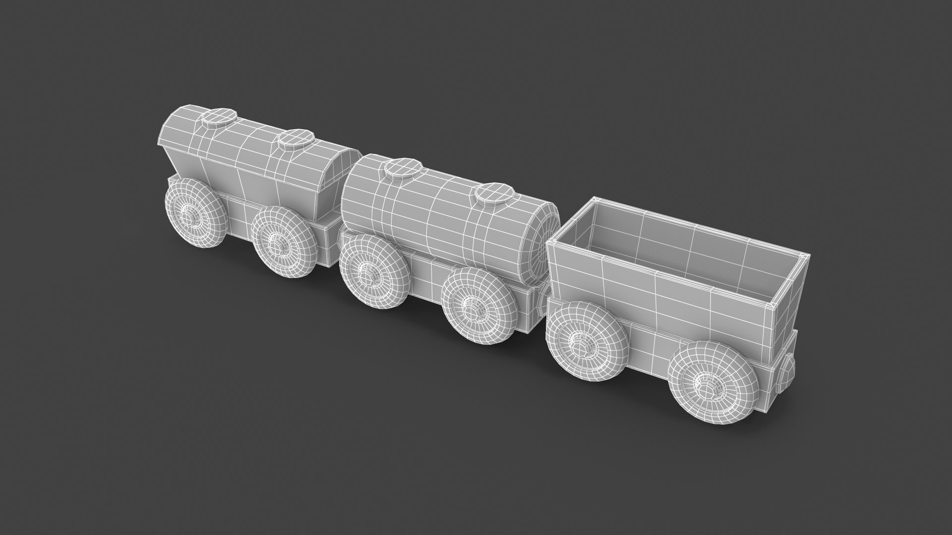 Wooden Toy Railway Wagons 3D Model 3D Model - TurboSquid 1724500