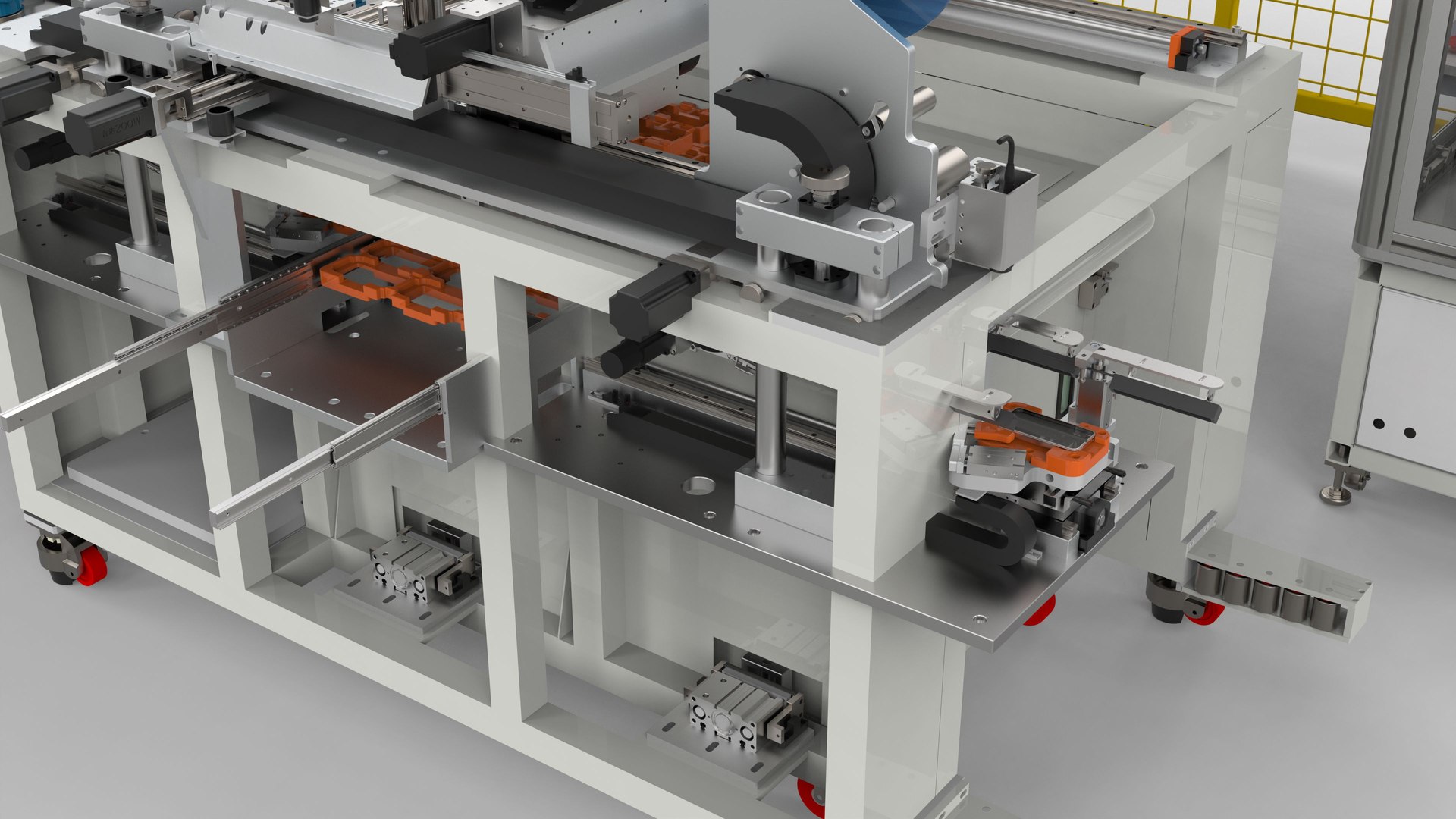 3D Automatic Mobile Phone Film Production Line - TurboSquid 1966906