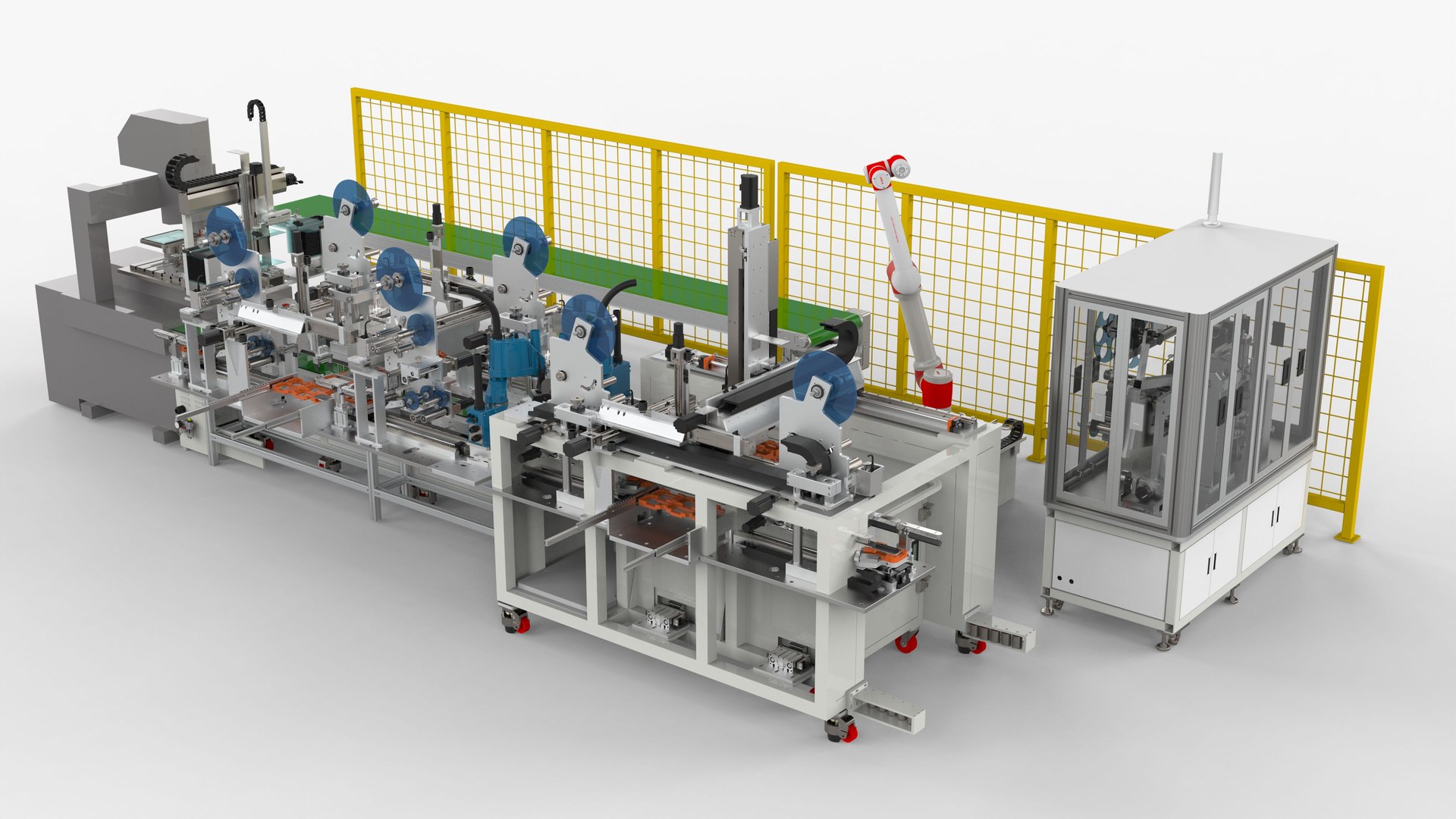 3D Automatic Mobile Phone Film Production Line - TurboSquid 1966906