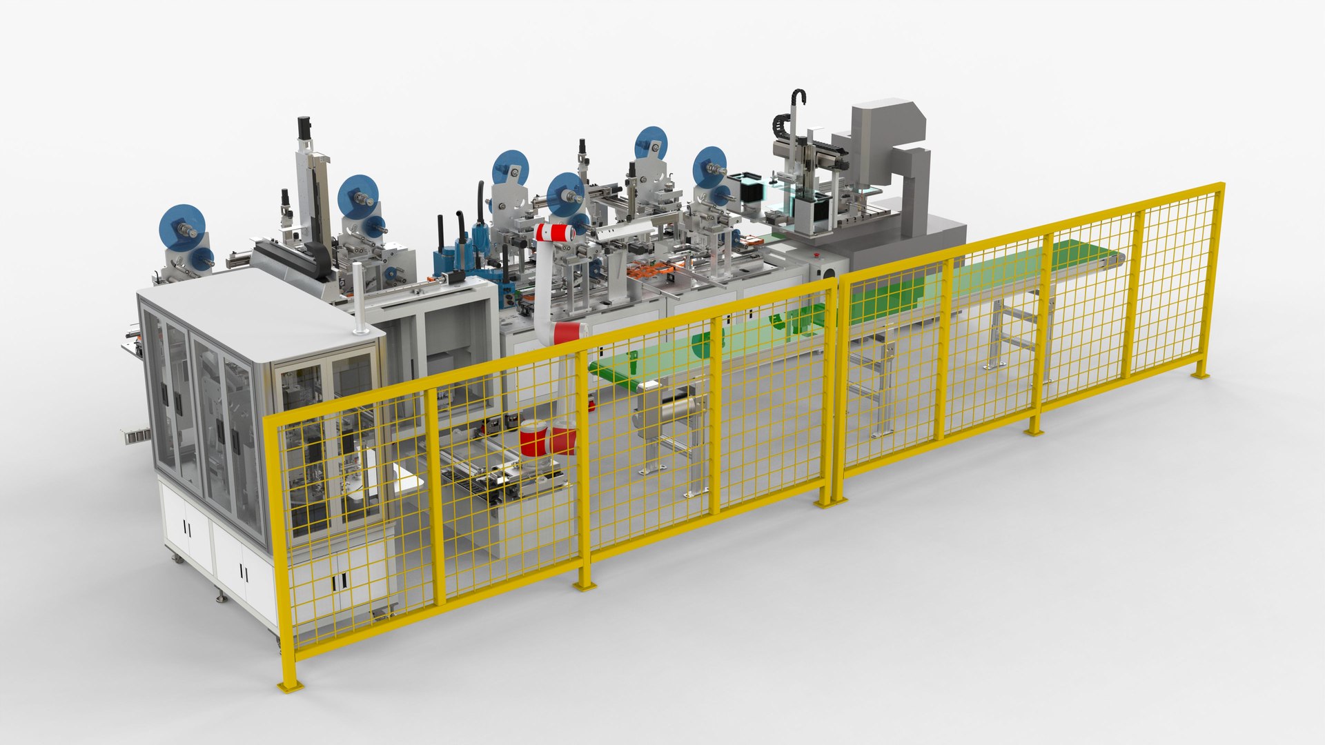 3D Automatic Mobile Phone Film Production Line - TurboSquid 1966906