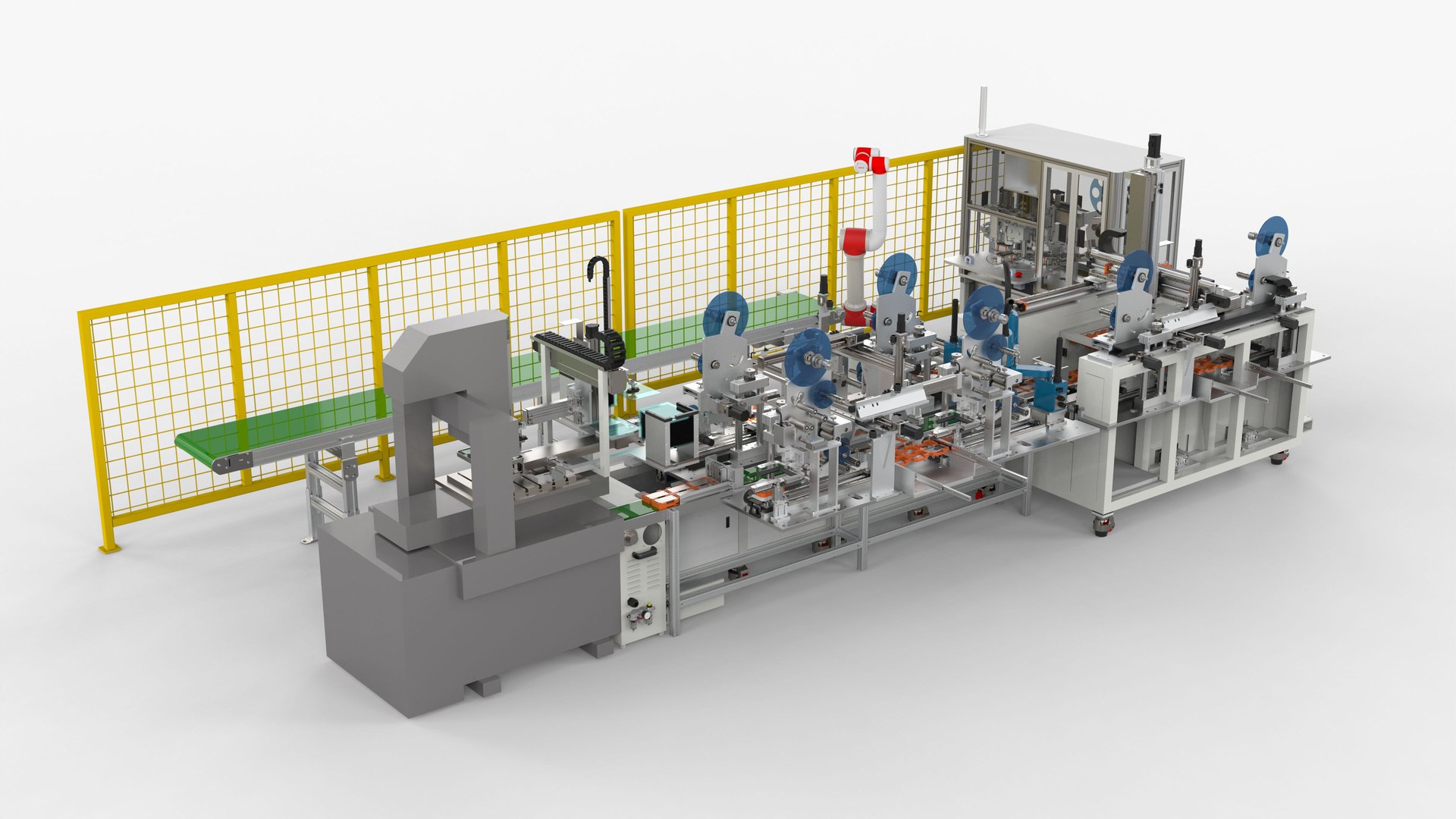 3D Automatic Mobile Phone Film Production Line - TurboSquid 1966906