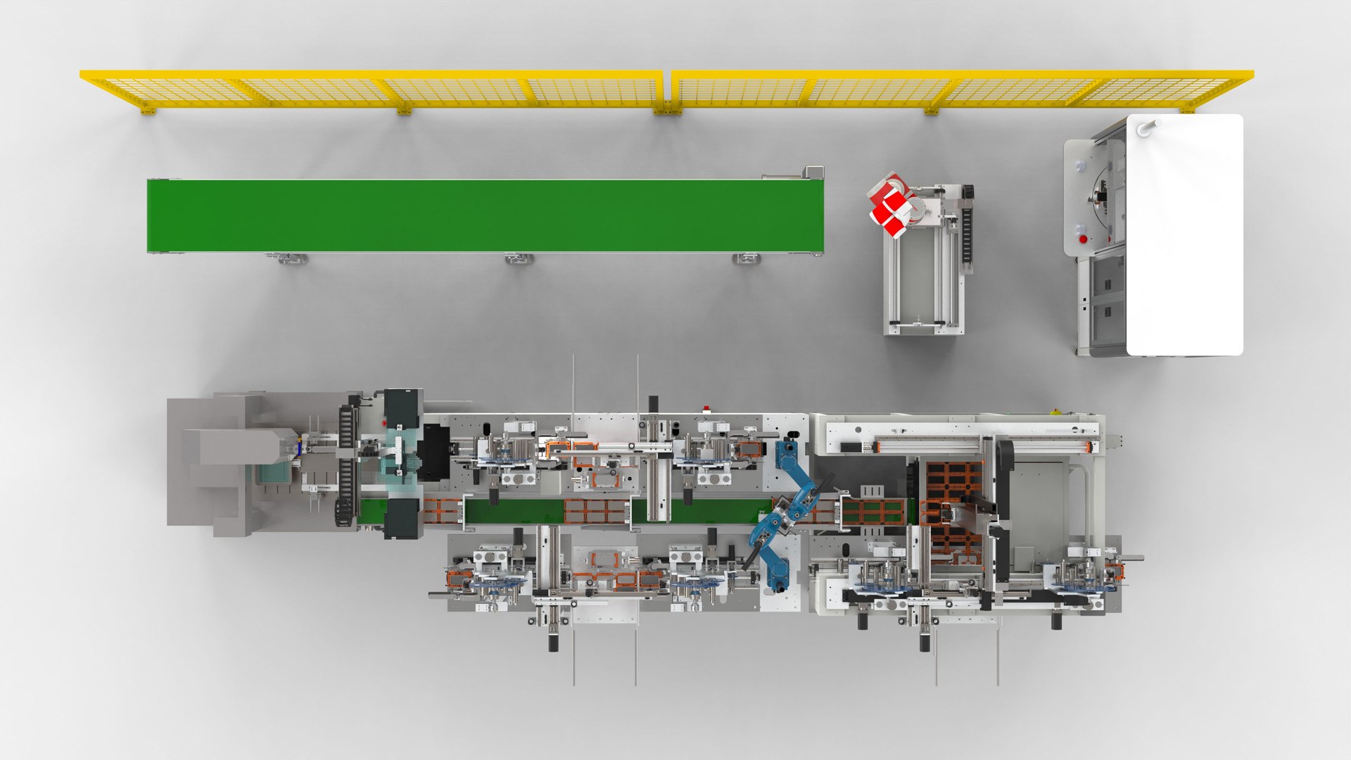 3D Automatic Mobile Phone Film Production Line - TurboSquid 1966906