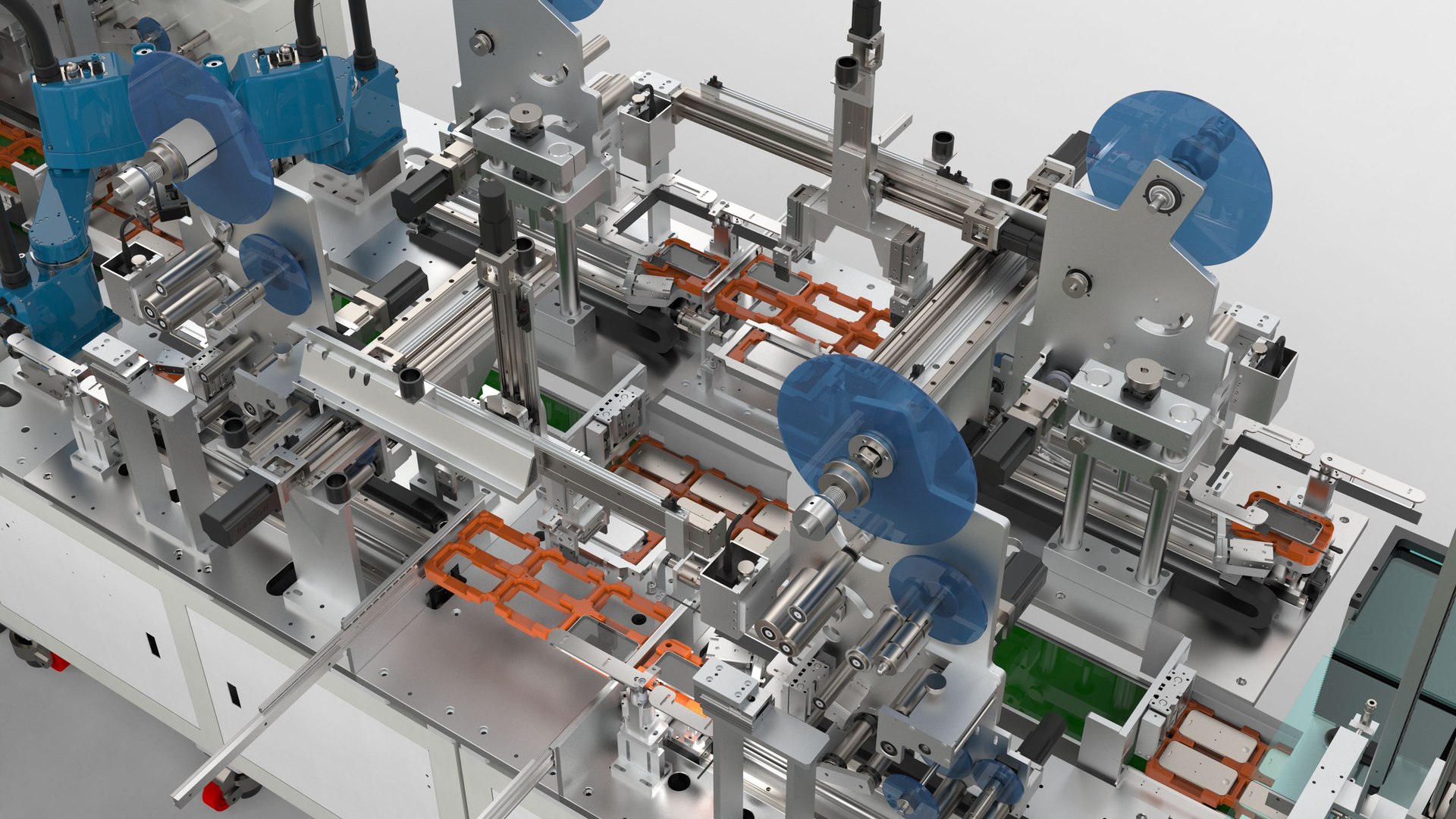 3D Automatic Mobile Phone Film Production Line - TurboSquid 1966906