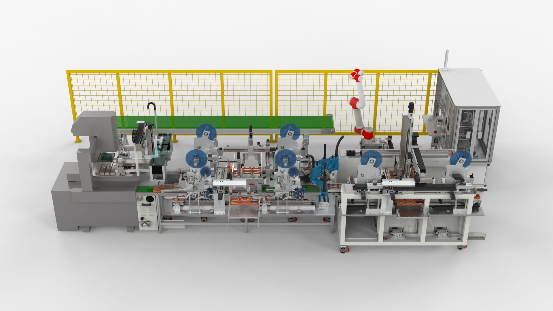 3D Automatic Mobile Phone Film Production Line - TurboSquid 1966906