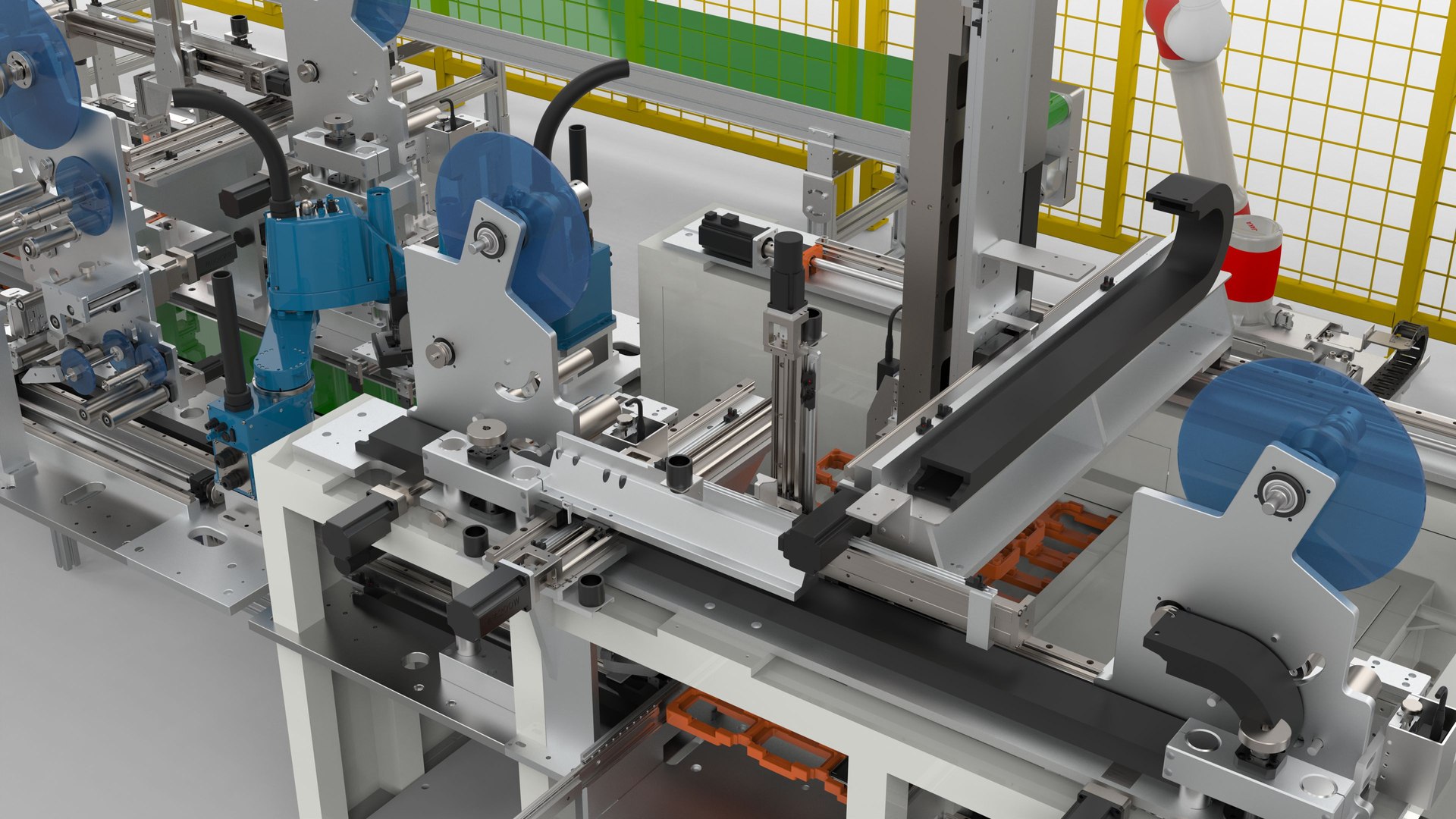 3D Automatic Mobile Phone Film Production Line - TurboSquid 1966906